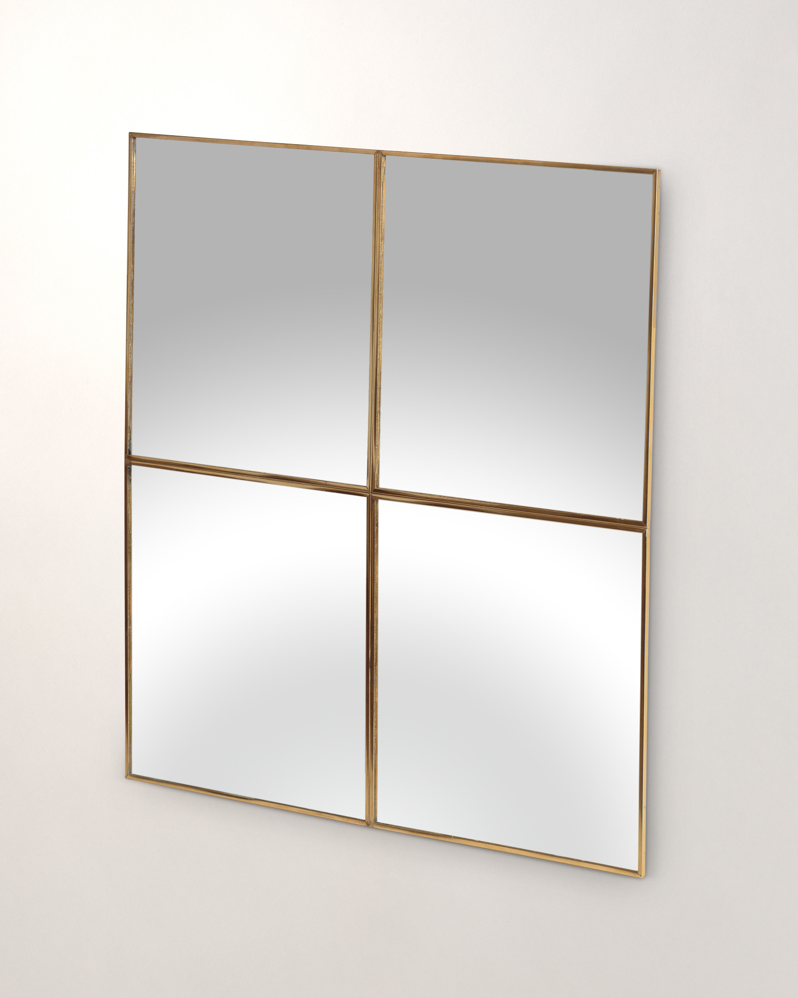 Square Gold Window Pane Wall Mirror Small | Oliver Bonas
