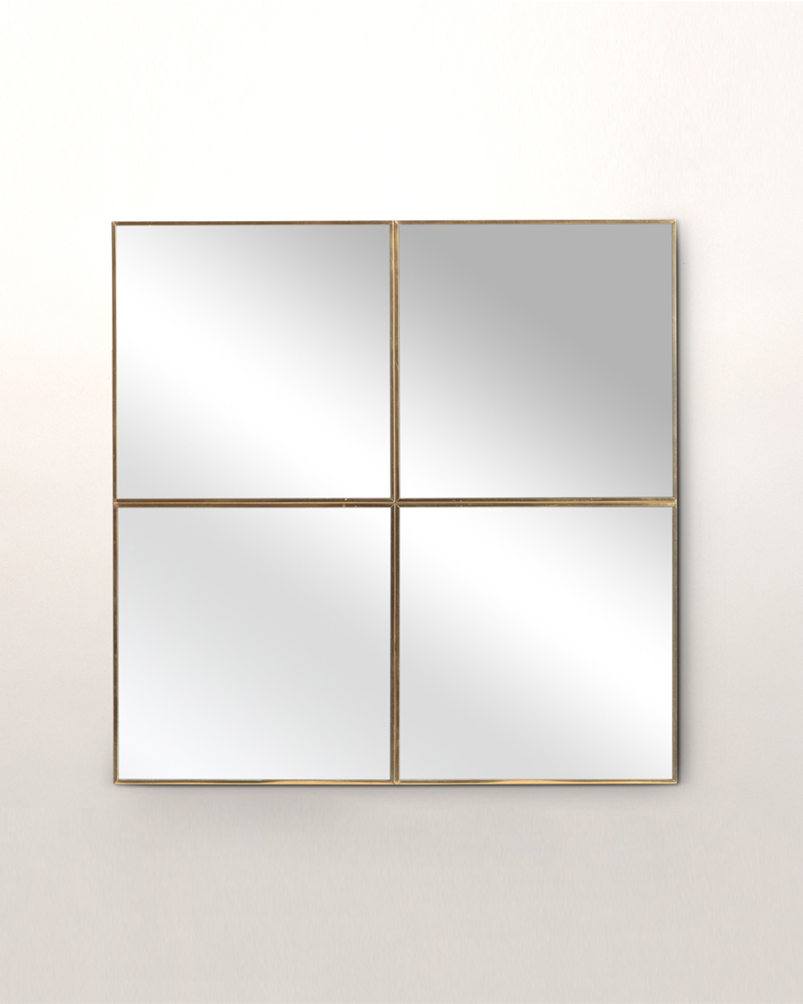 Square Gold Window Pane Wall Mirror Small | Oliver Bonas