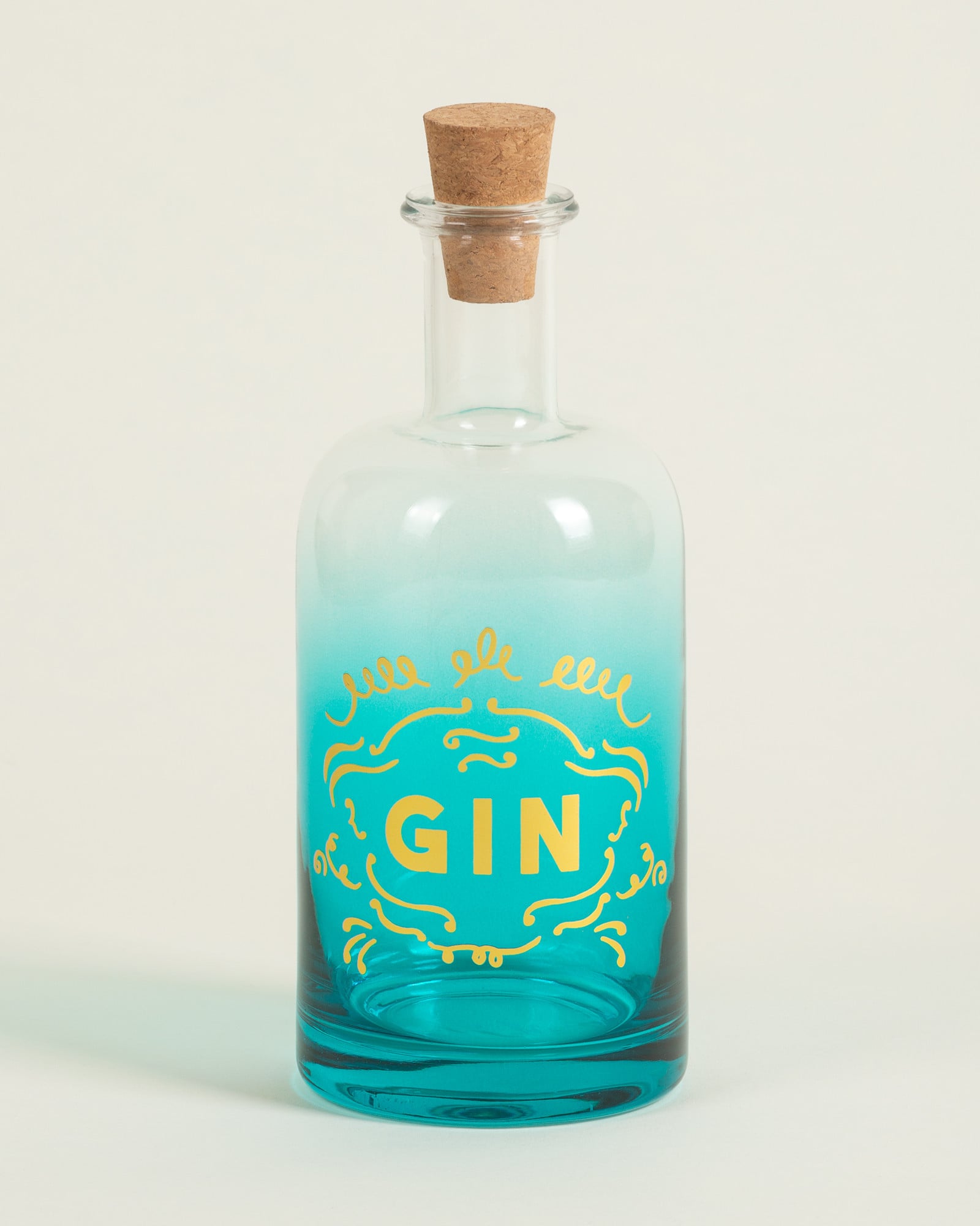 Ombre Blue Glass Gin Bottle | Oliver Bonas