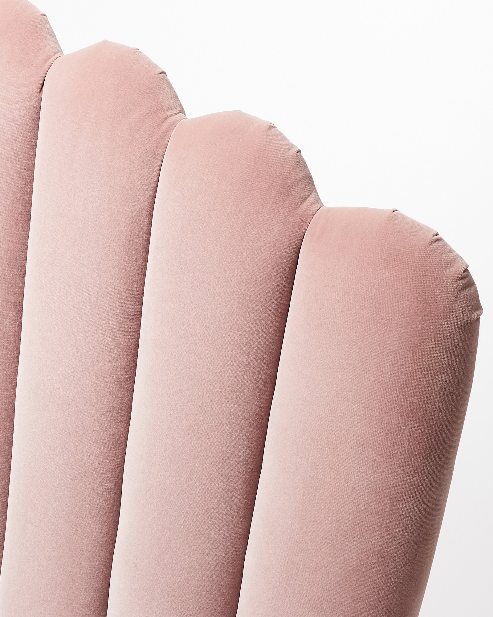 Flora Dusty Pink Velvet King Size Bed Headboard | Oliver Bonas