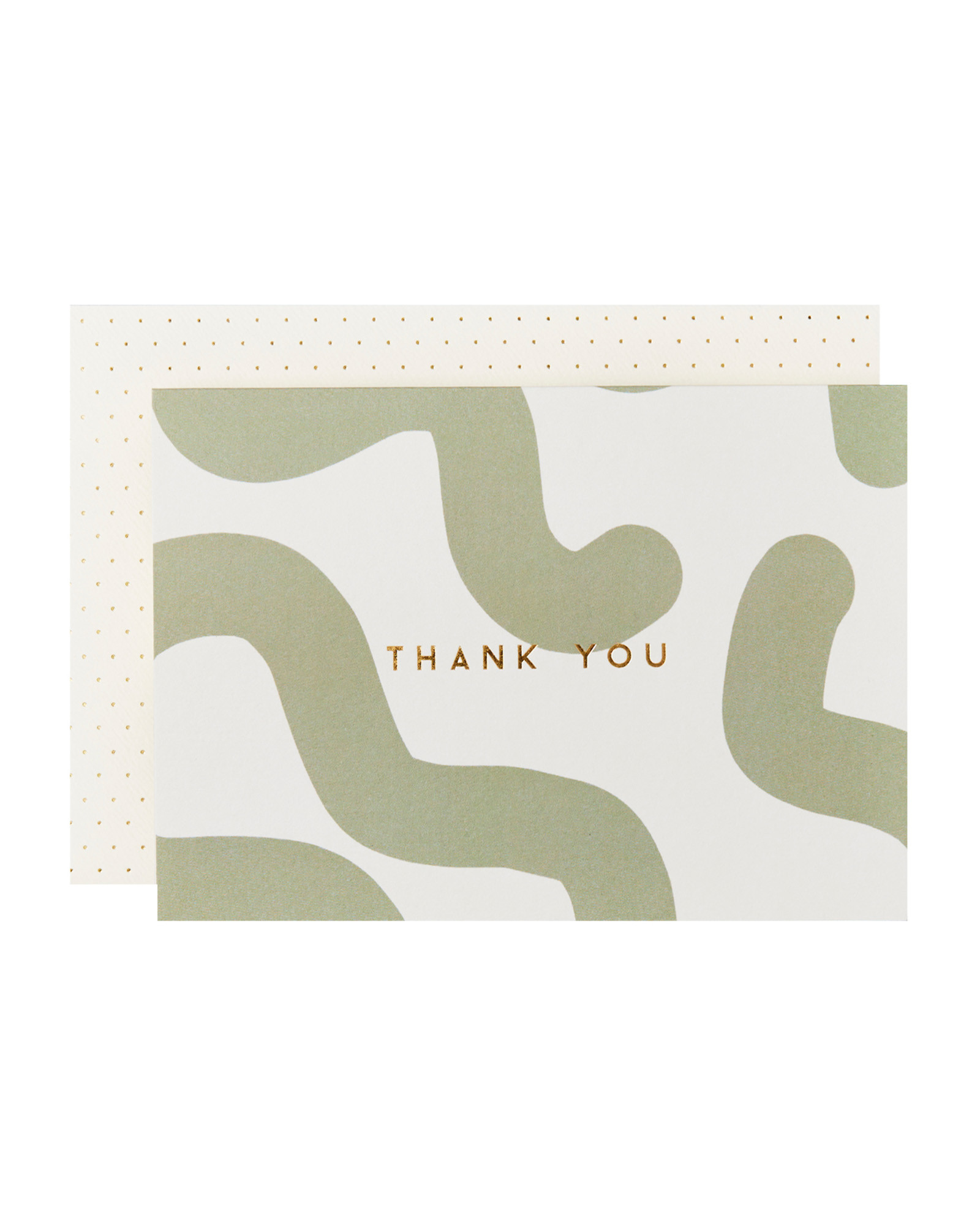 Thank You Green Print Thank You Card | Oliver Bonas