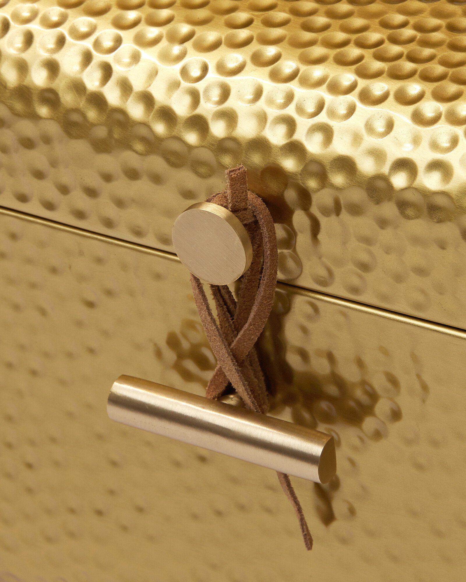 Hammered Gold Metal Storage Trunks Set of Two | Oliver Bonas