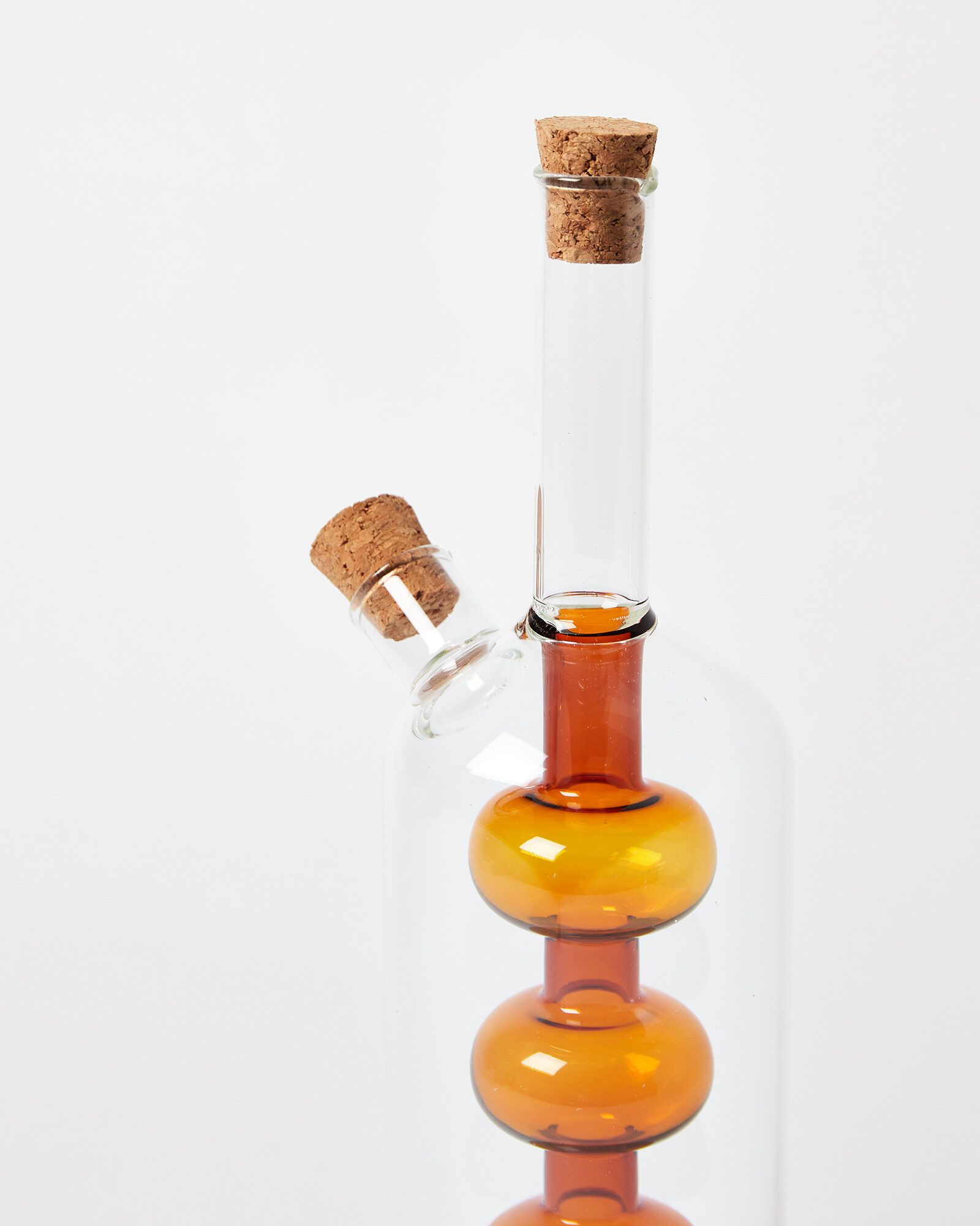 Alba Orange Glass Oil & Vinegar Bottle | Oliver Bonas