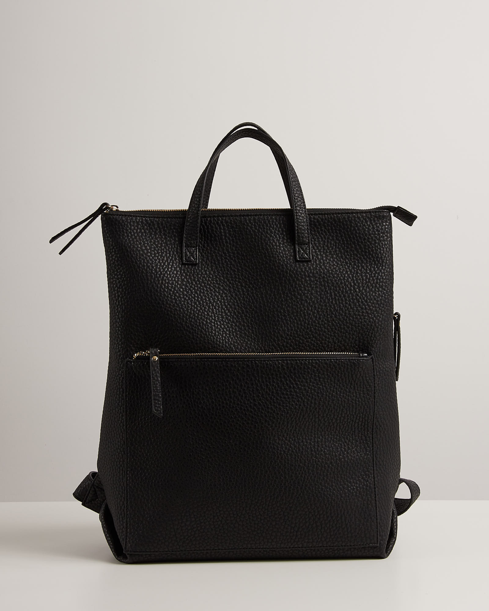 Baden Black Rectangular Backpack Large | Oliver Bonas