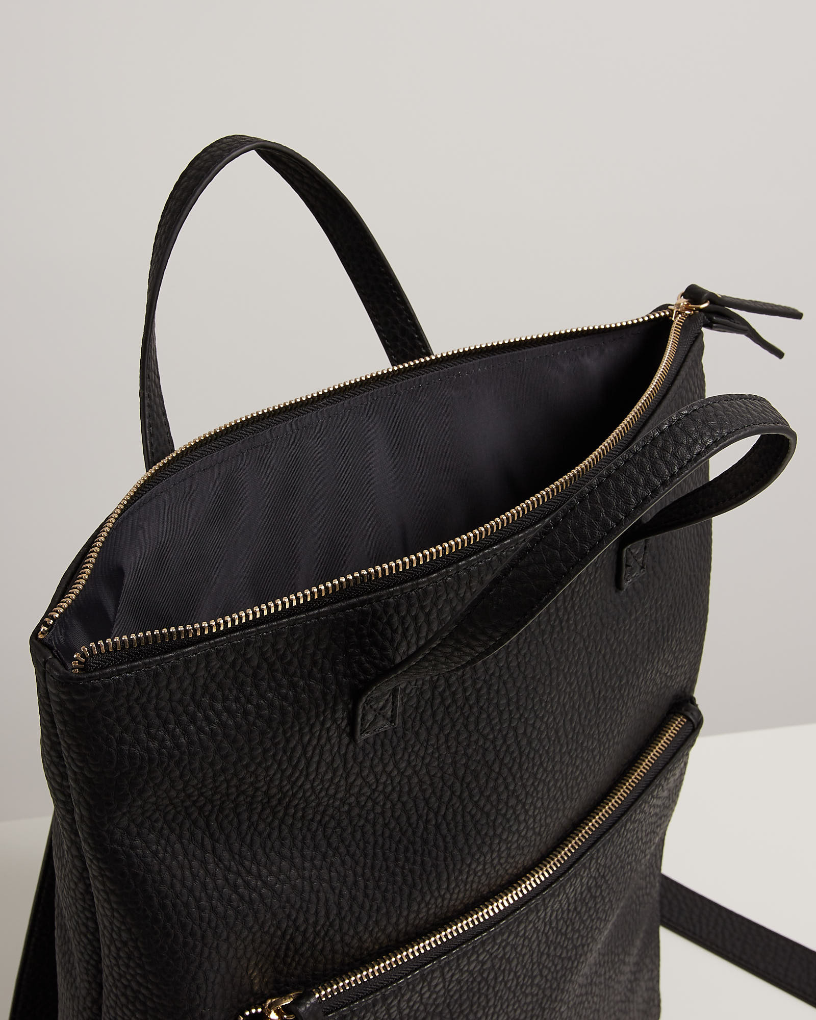 Baden Black Rectangular Backpack Large | Oliver Bonas