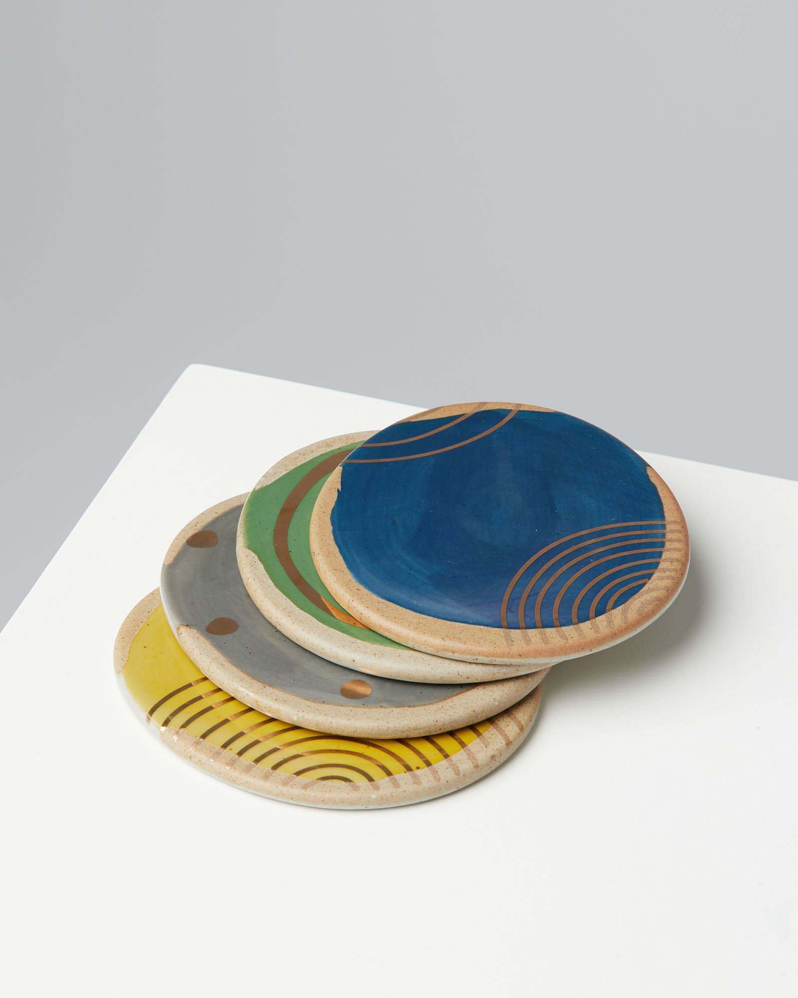 Camila Multicoloured Ceramic Coasters Set of Four | Oliver Bonas