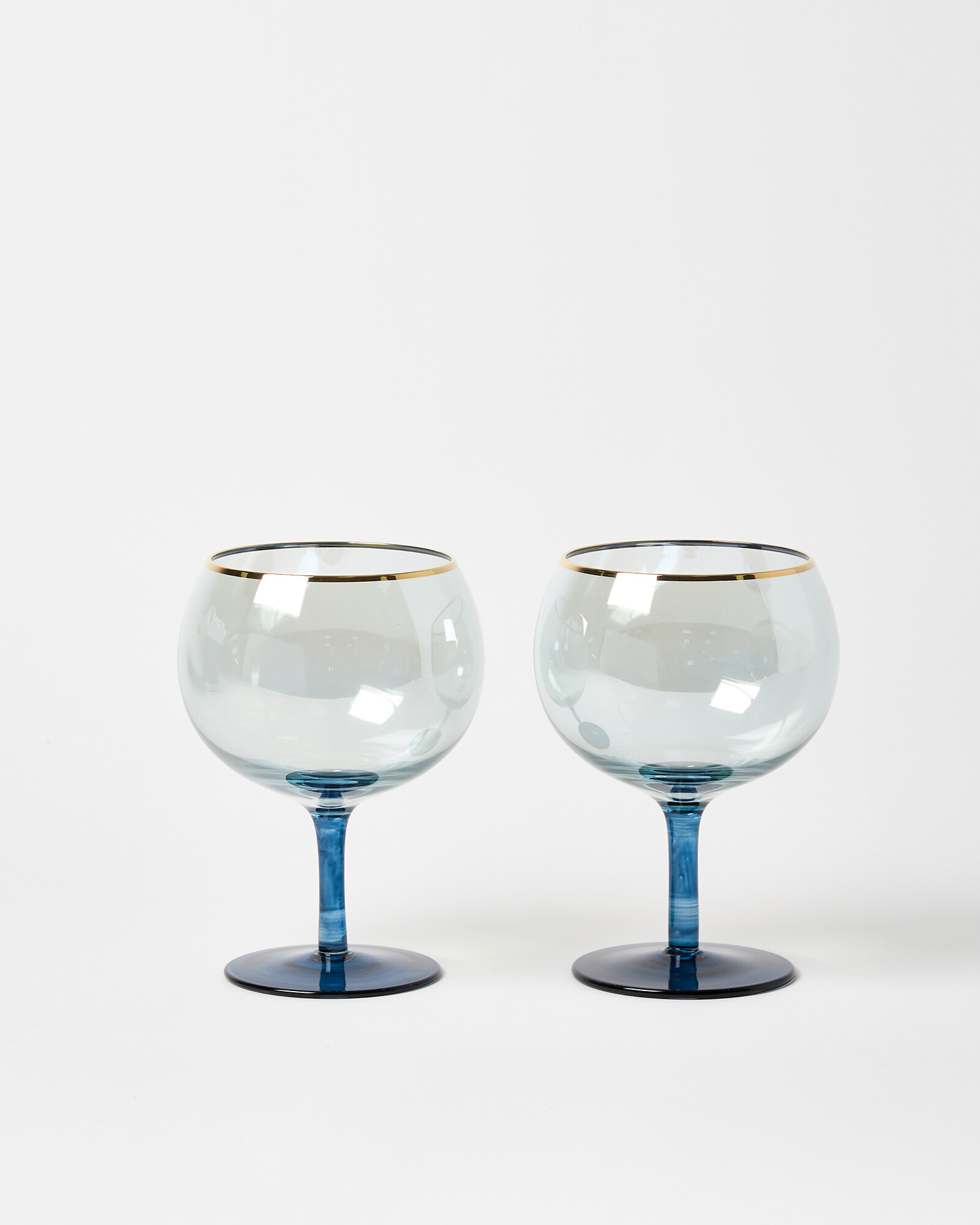 Blue Lustre Gin Glasses Set of Two | Oliver Bonas