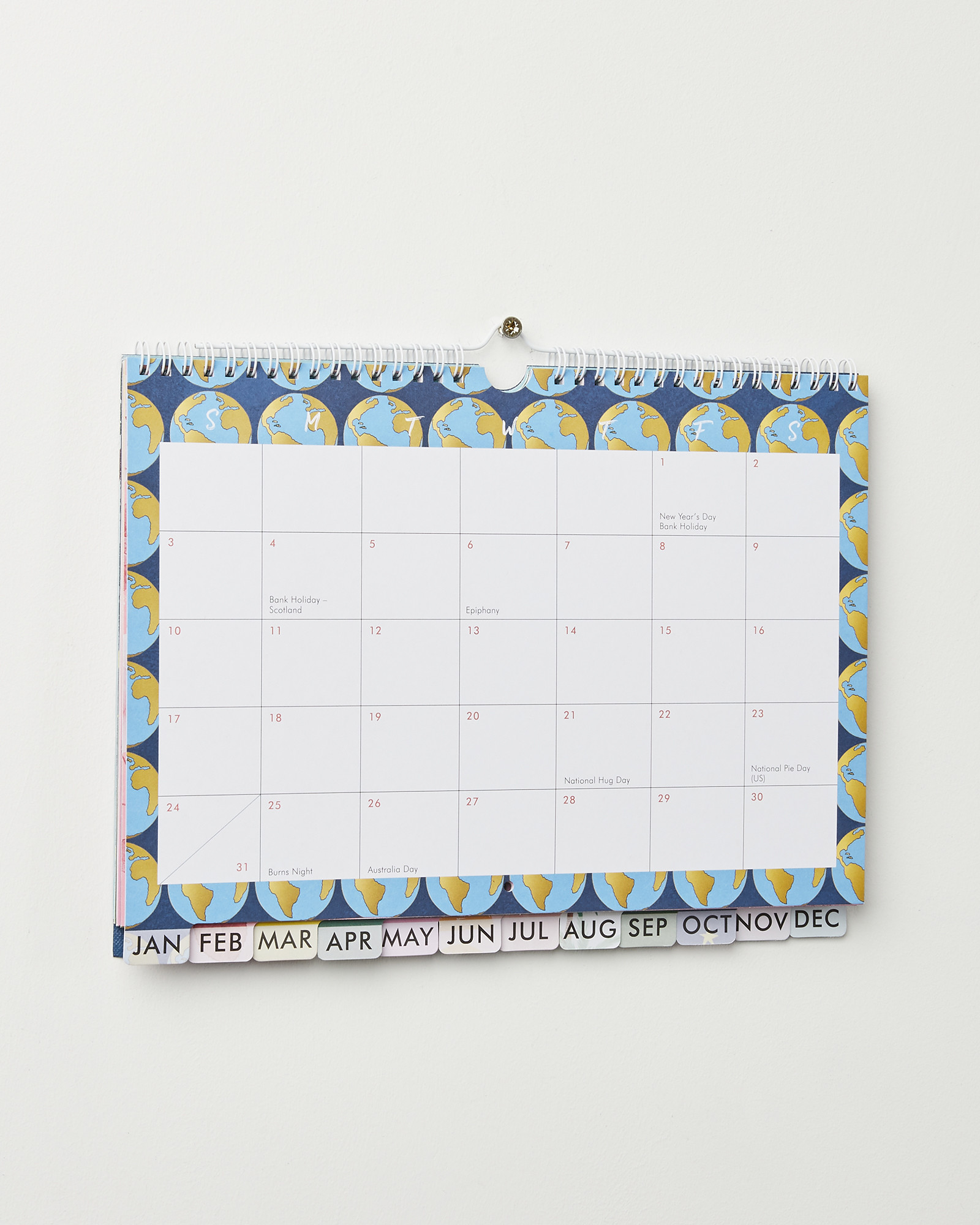 Blue 2021 Wall Calendar | Oliver Bonas