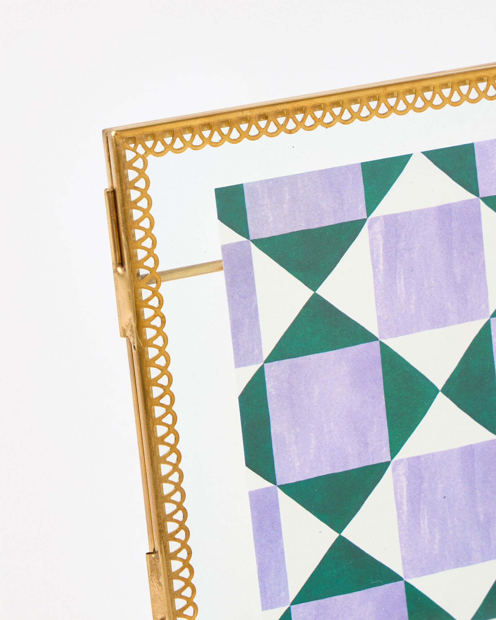 Lace Edge Gold Standing Landscape Photo Frame 5x7" | Oliver Bonas