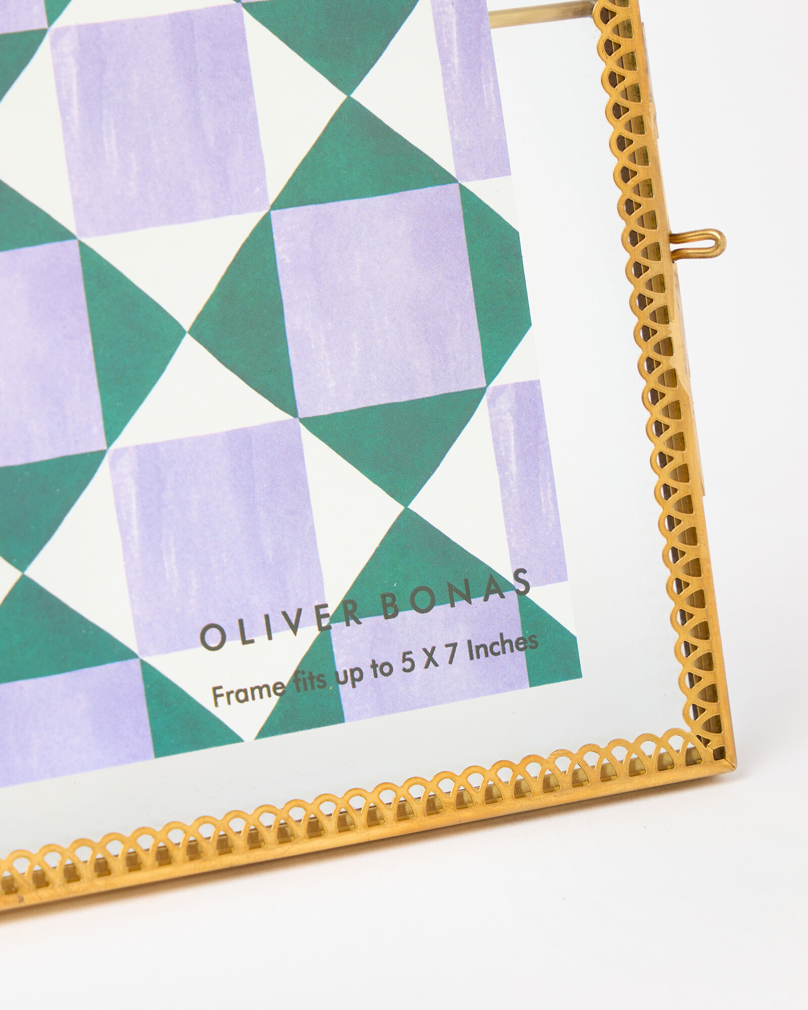 Lace Edge Gold Standing Landscape Photo Frame 5x7" | Oliver Bonas