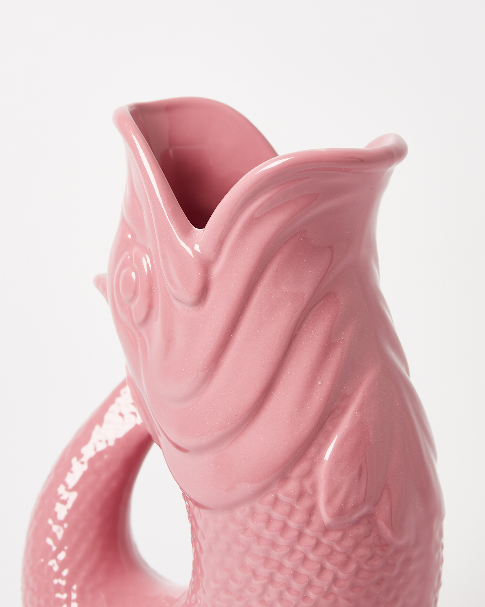 Pink Ceramic Gluggle Jug Large | Oliver Bonas