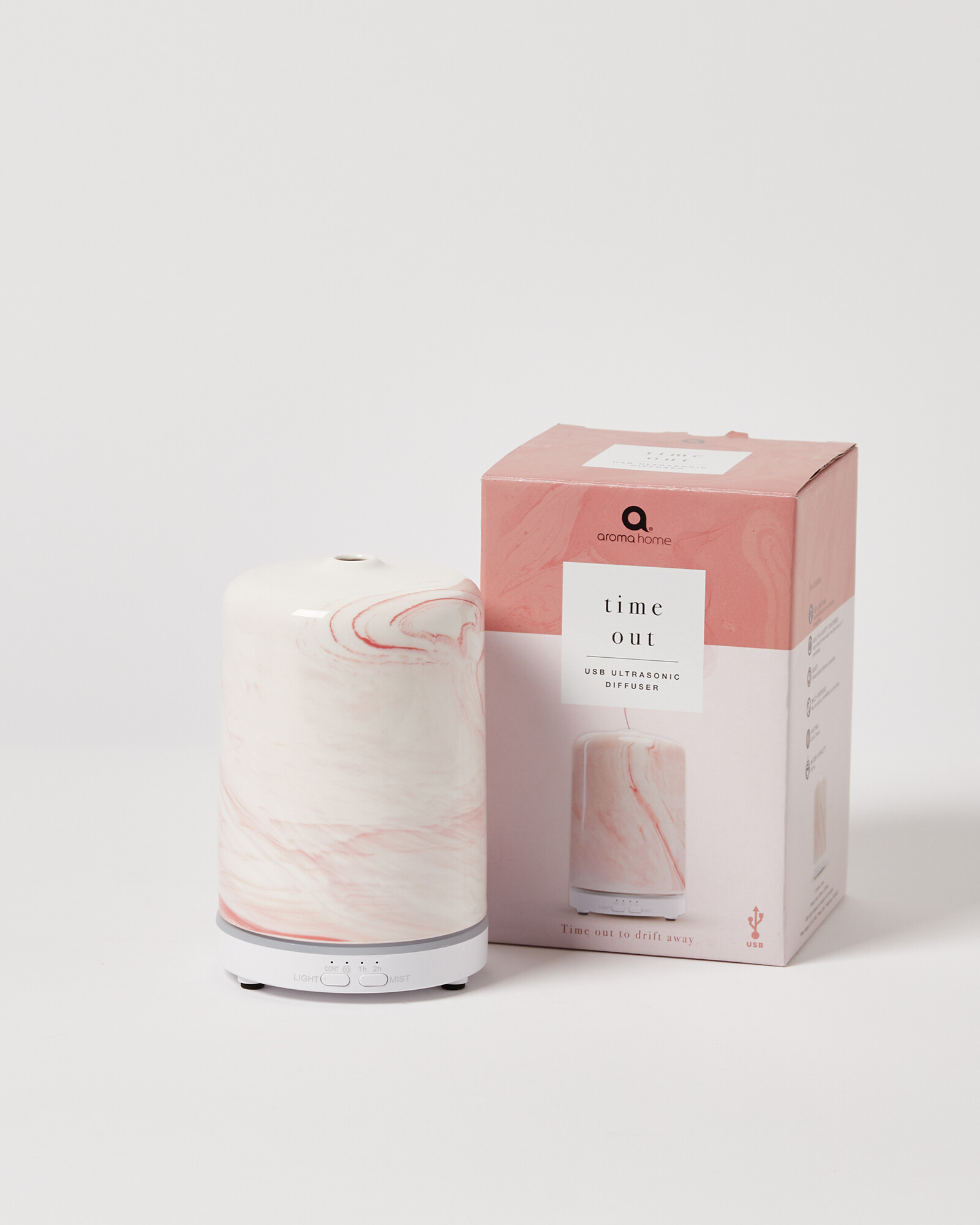 AromaHome Time Out Marble Essential Oil Electric Aroma Diffuser ...