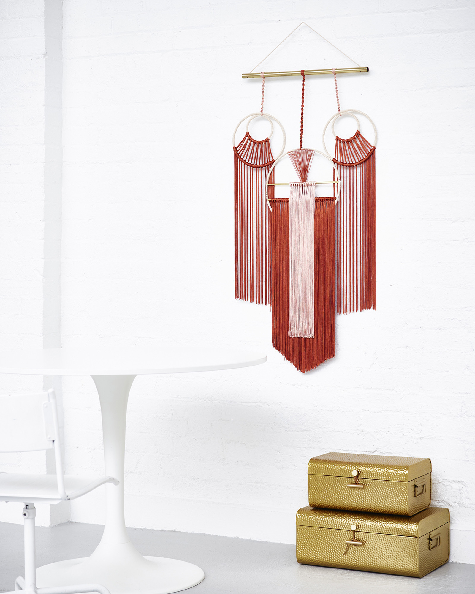 Hammered Gold Metal Storage Trunks Set of Two | Oliver Bonas