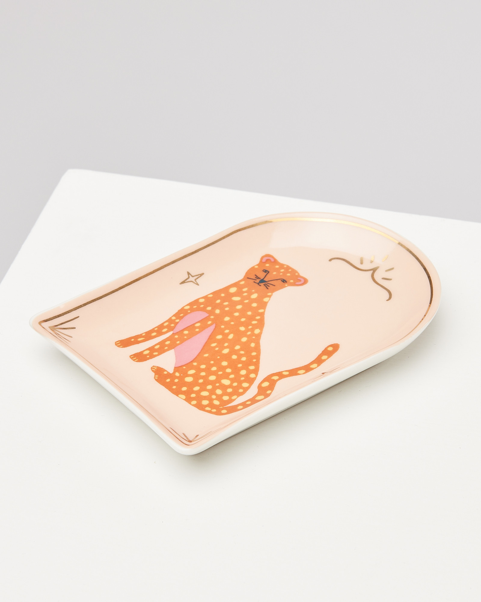 Pink Leopard Ceramic Trinket Dish | Oliver Bonas