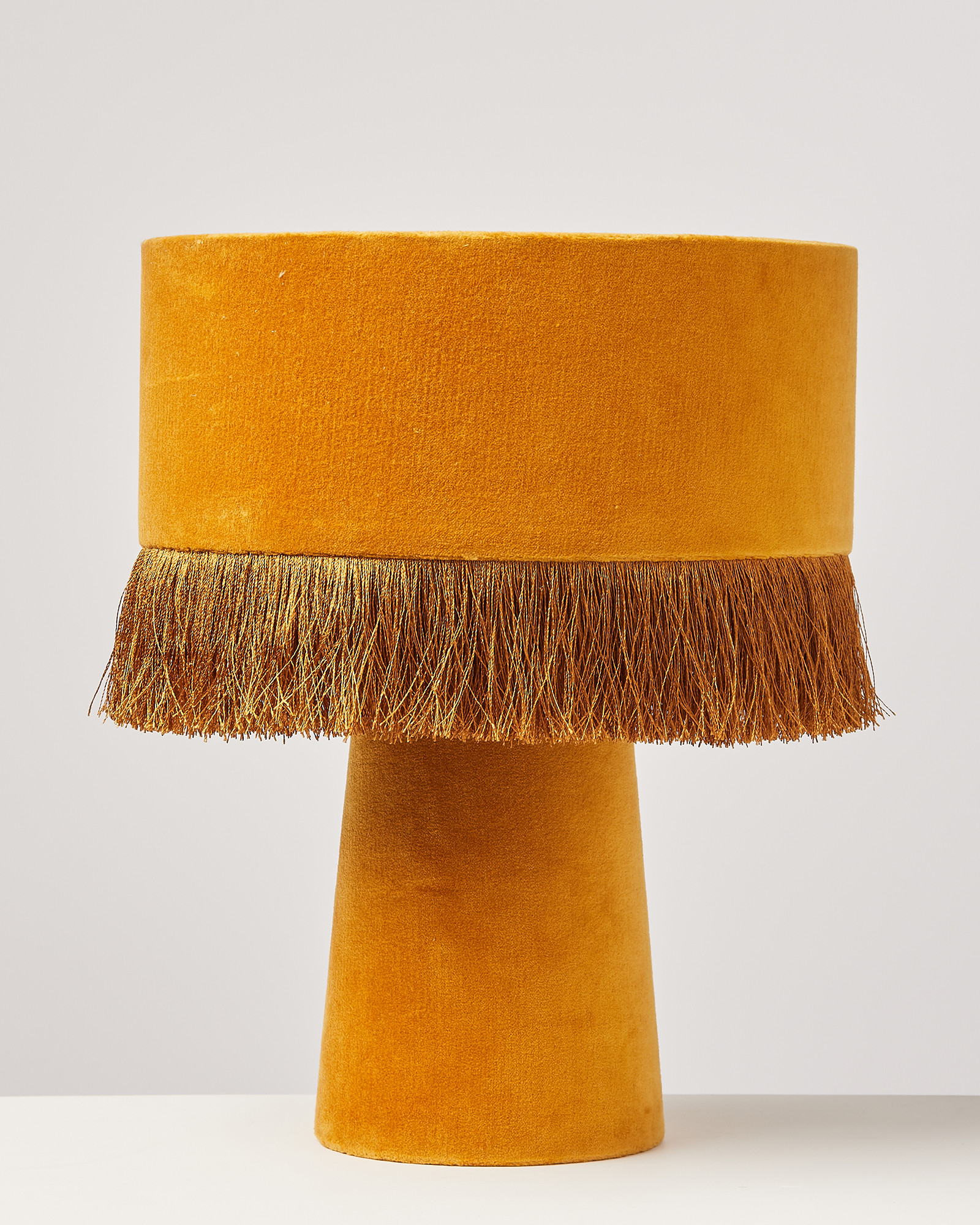 Ero Velvet & Tassel Desk & Table Lamp | Oliver Bonas
