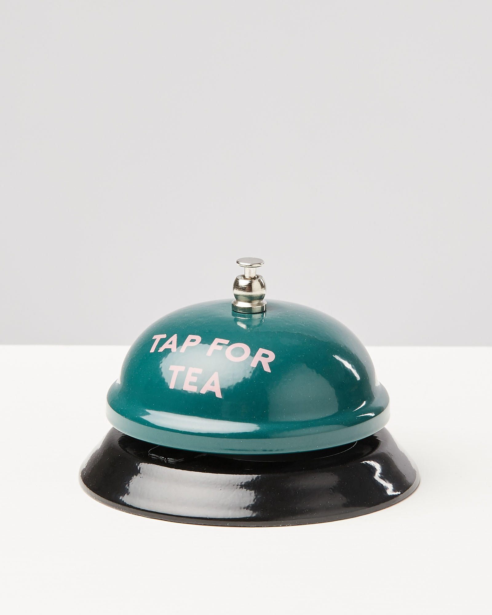 Tap For Tea Green Metal Bell | Oliver Bonas