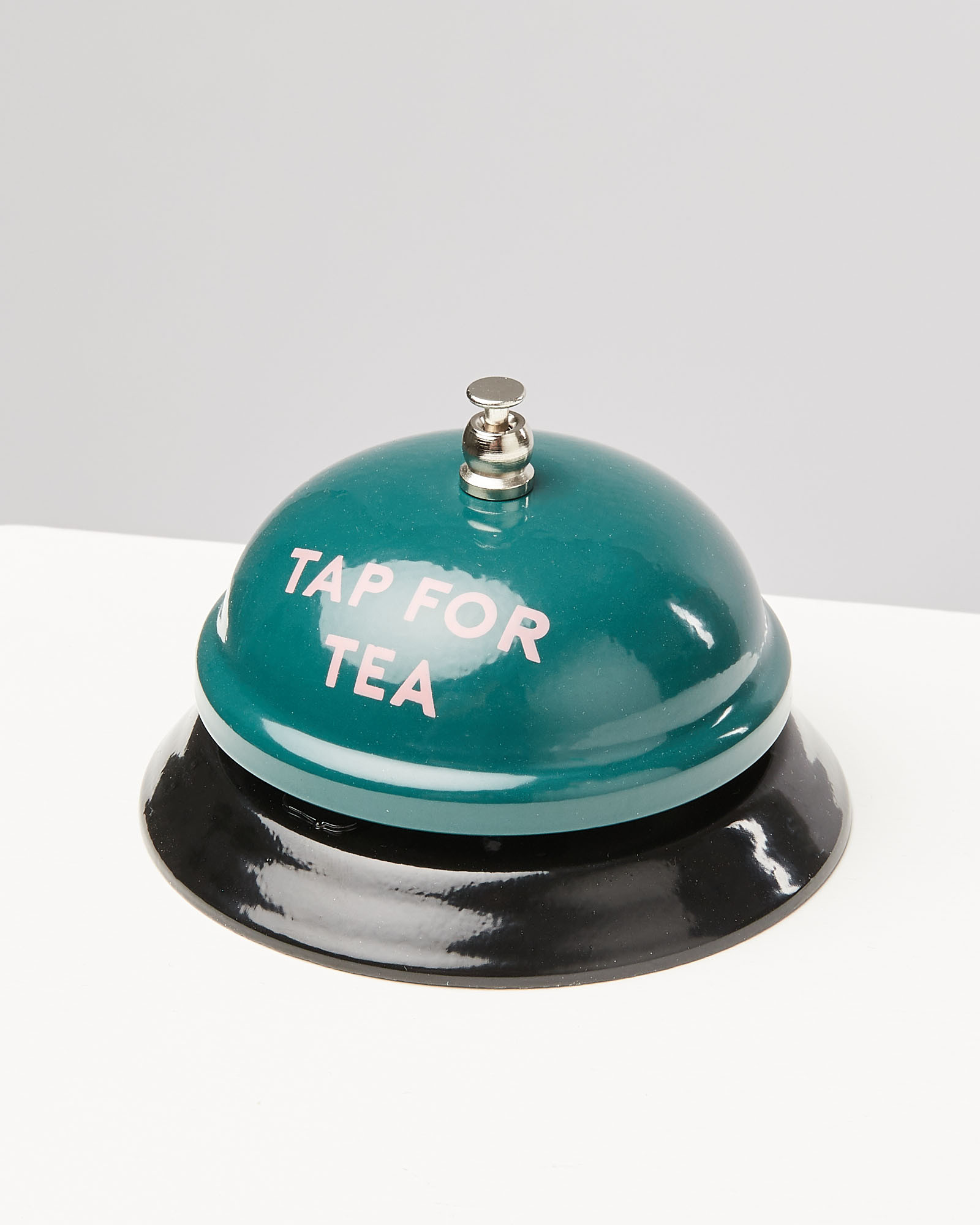 Tap For Tea Green Metal Bell | Oliver Bonas
