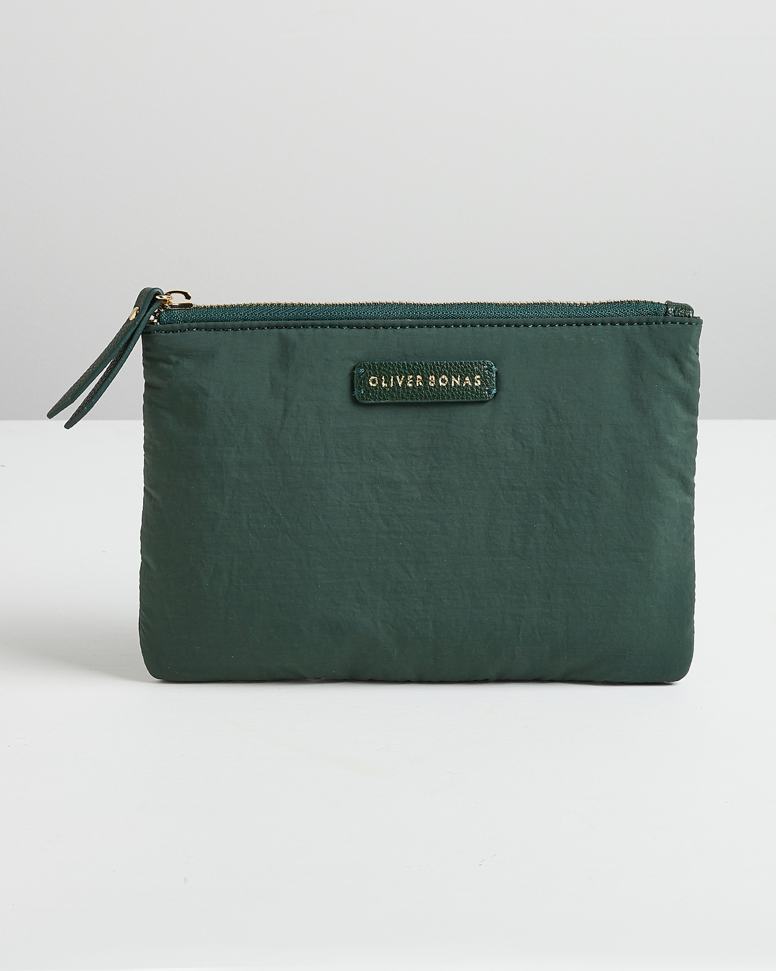 Milani Deep Green Fabric Pouch Large | Oliver Bonas