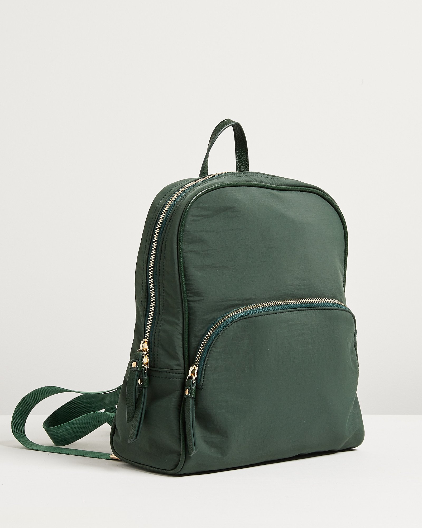 Milani Khaki Green Round Top Backpack | Oliver Bonas