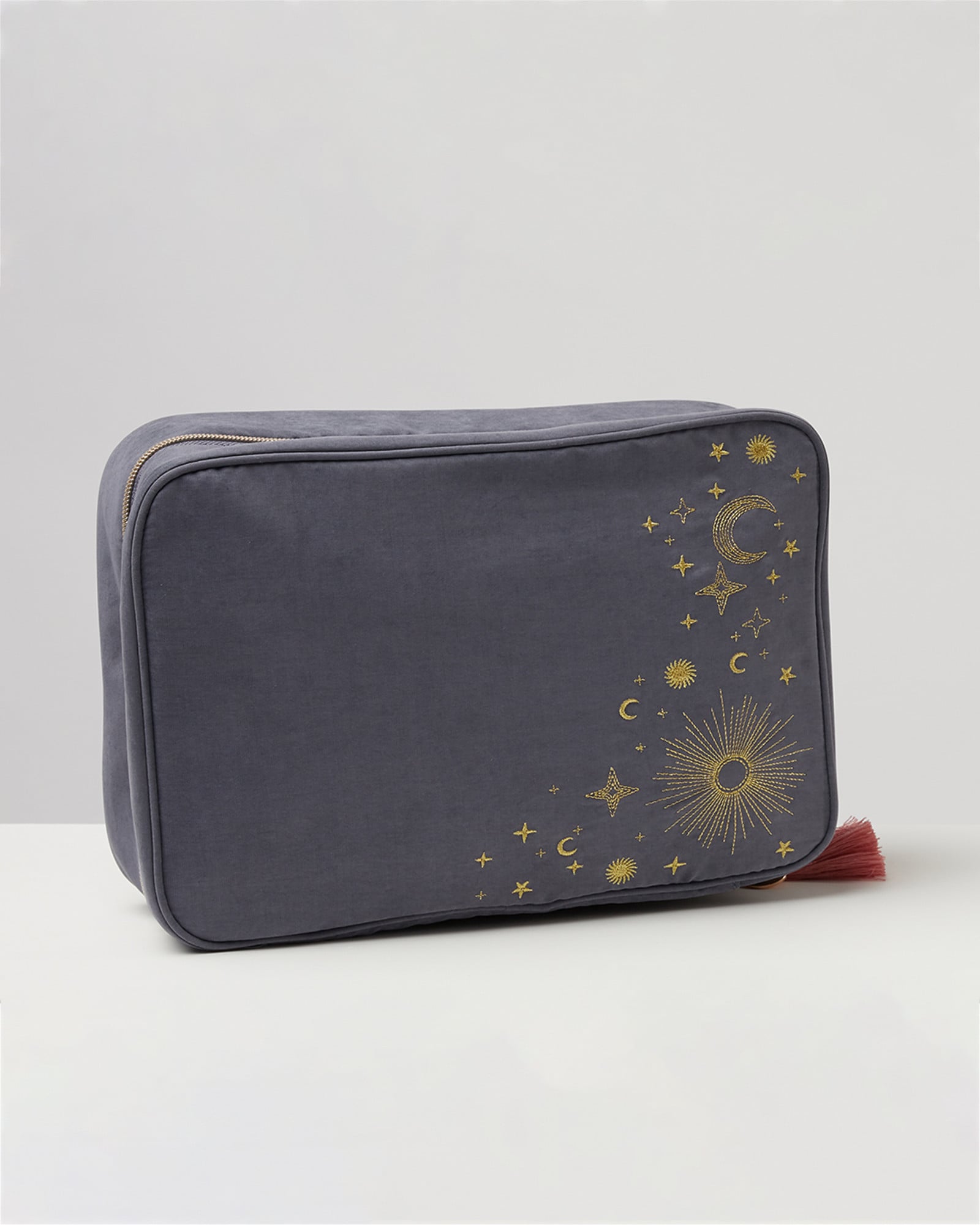 Embroidered Stars Fold Out Makeup Bag | Oliver Bonas