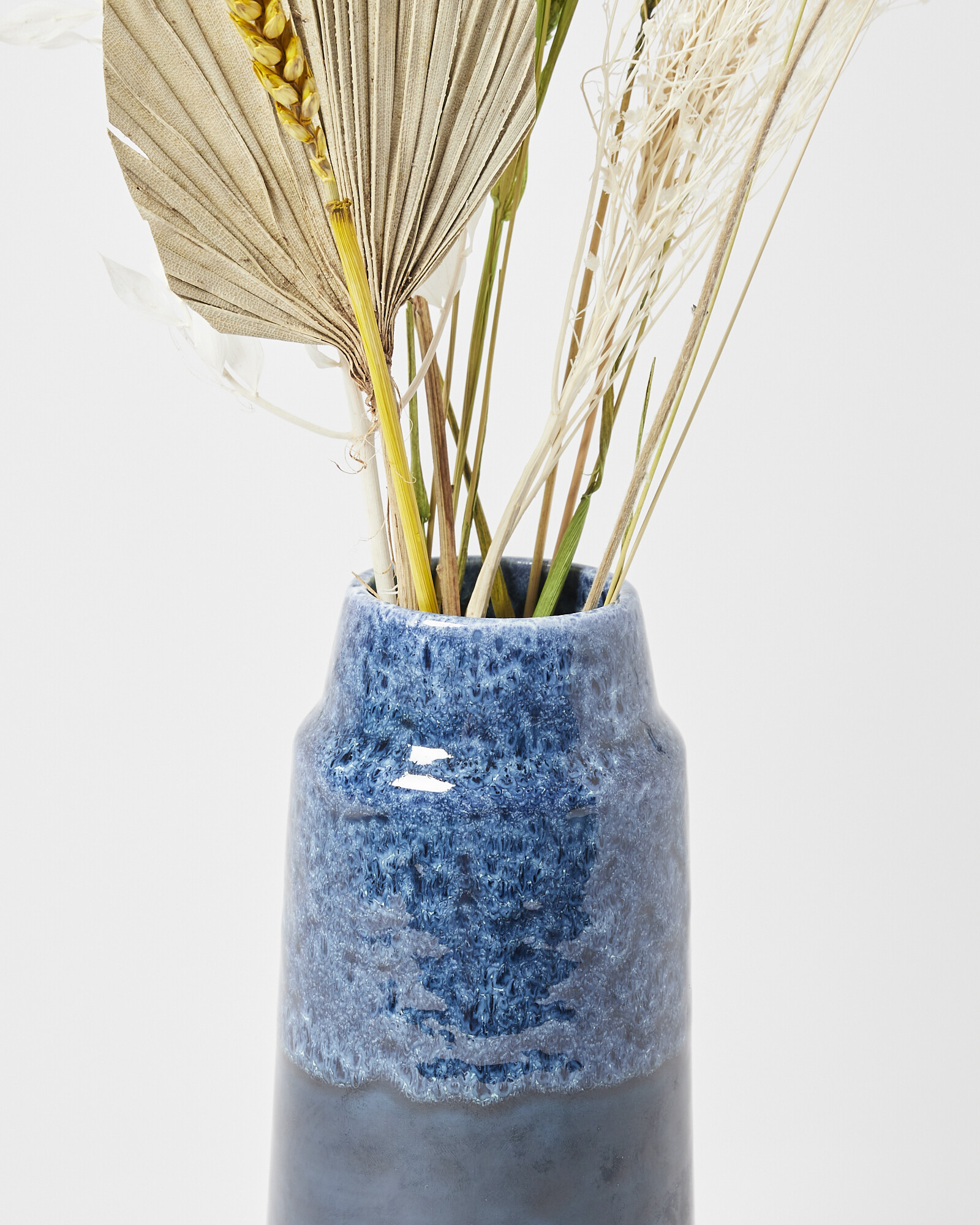 Lirio Blue Ceramic Vase | Oliver Bonas