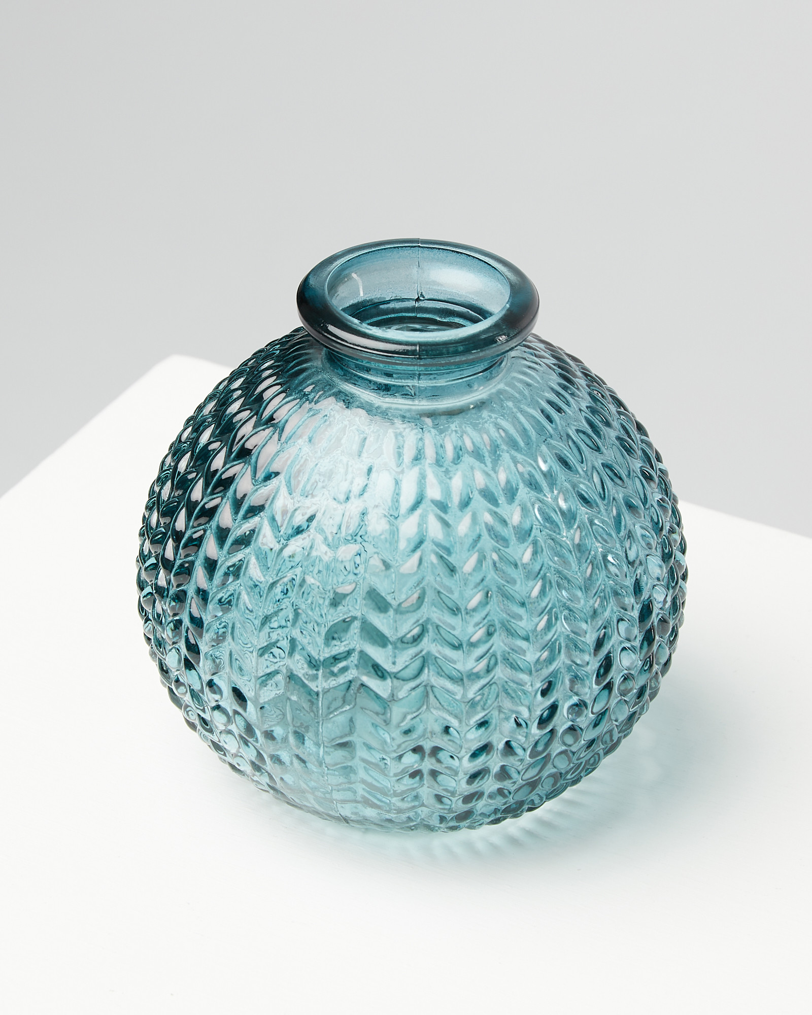 Bulb Teal Glass Diffuser Vase | Oliver Bonas