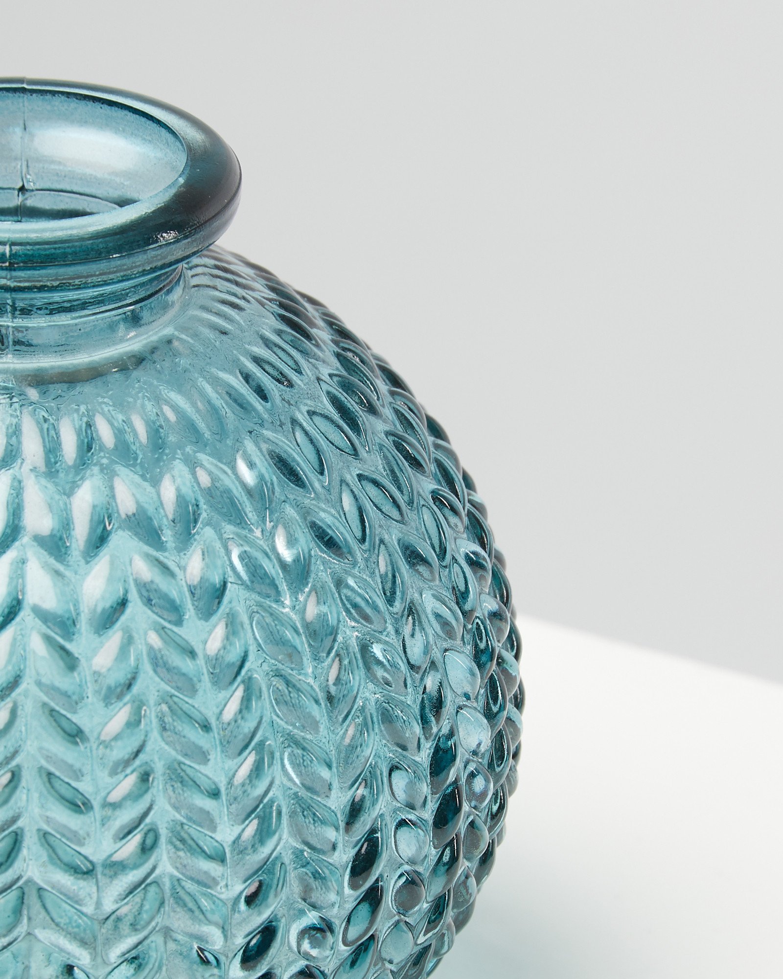 Bulb Teal Glass Diffuser Vase | Oliver Bonas