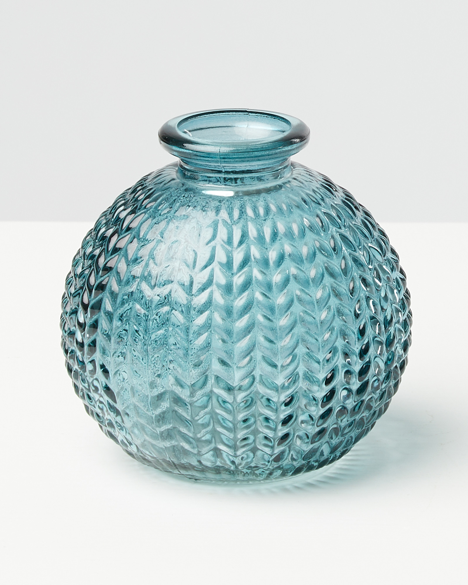 Bulb Teal Glass Diffuser Vase | Oliver Bonas