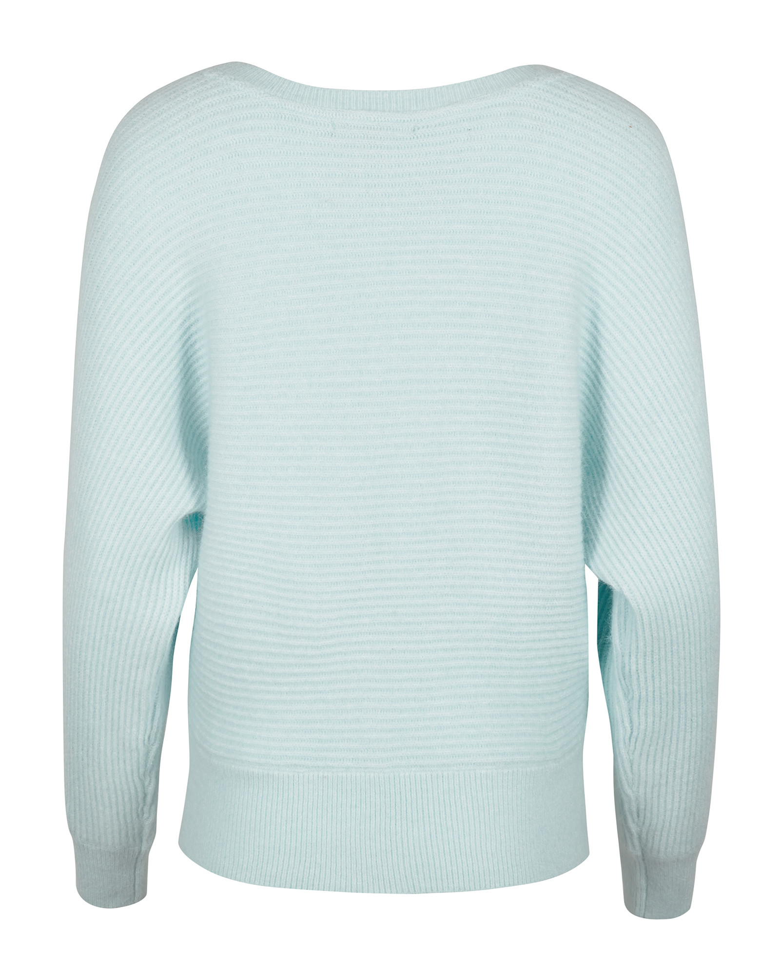 Ribbed Blue Batwing Knitted Jumper | Oliver Bonas