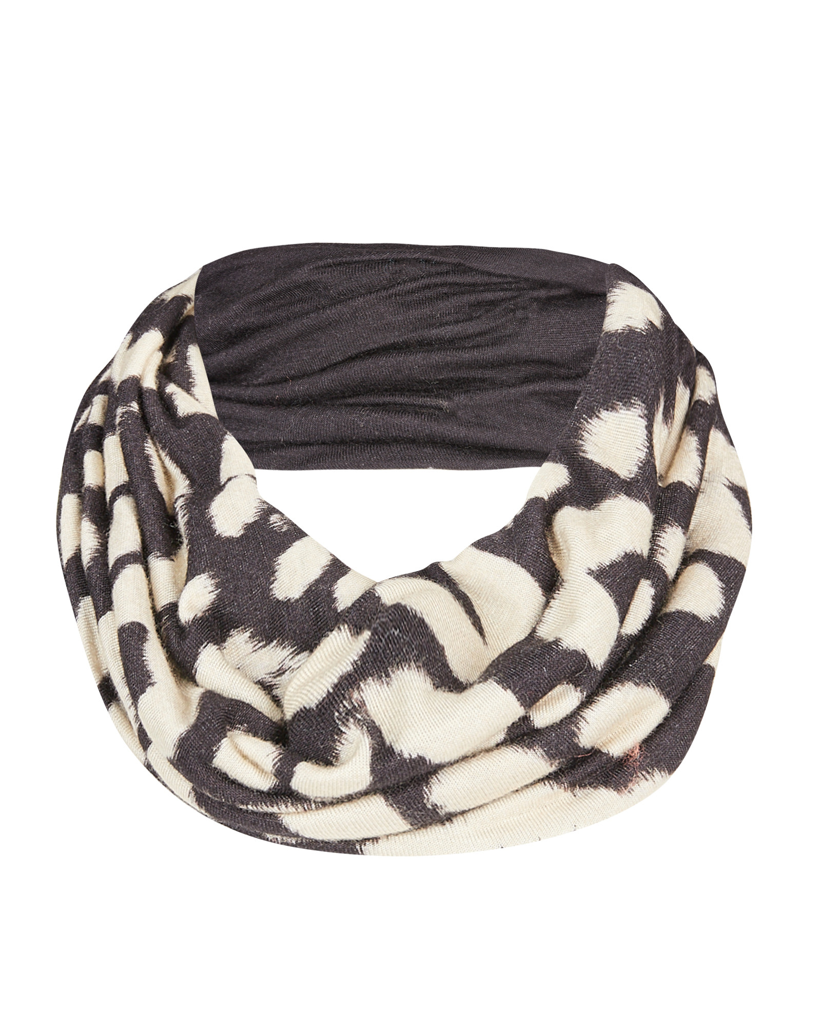Animal Print Black Jersey Snood | Oliver Bonas
