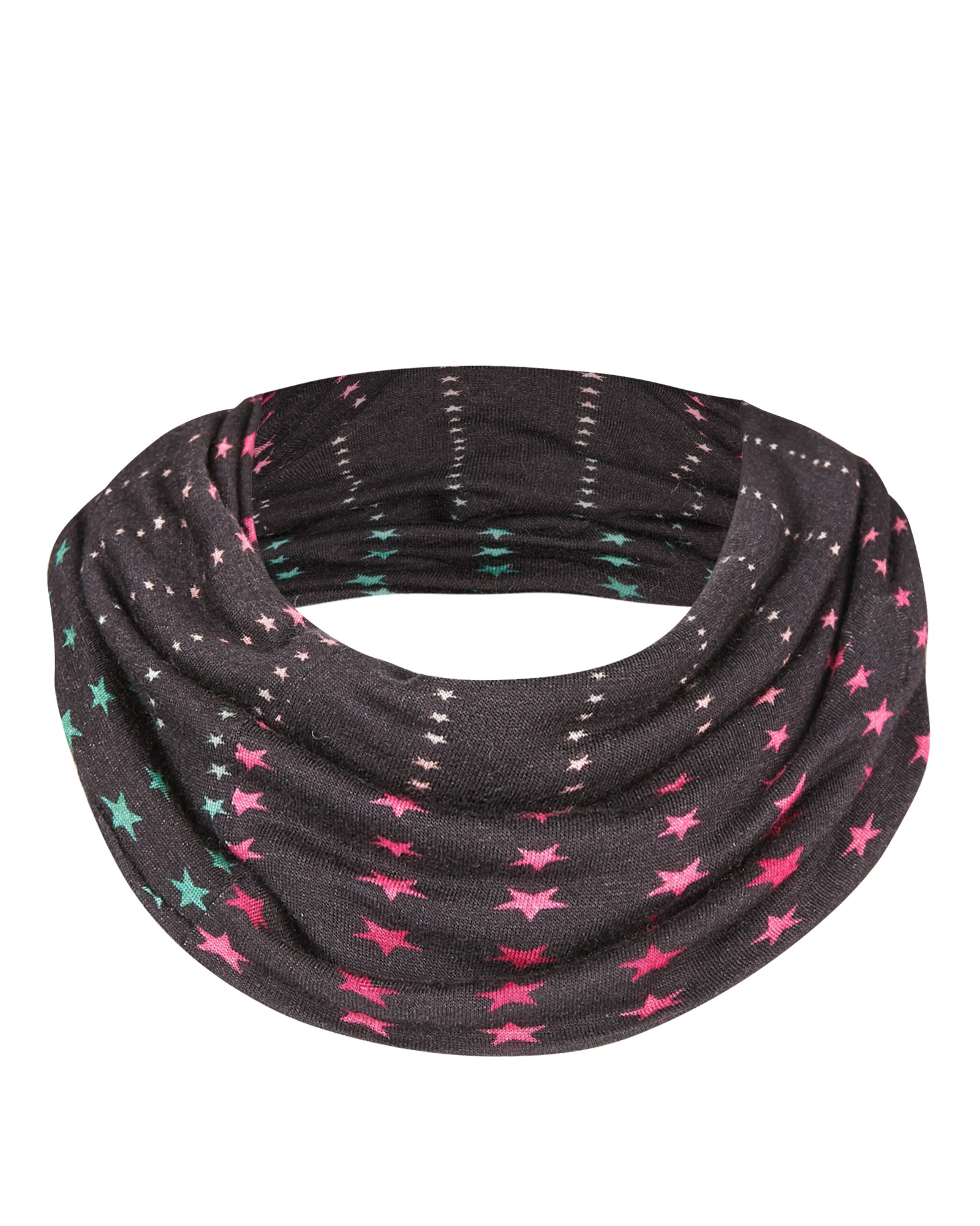 Rainbow Stars Black Jersey Snood | Oliver Bonas