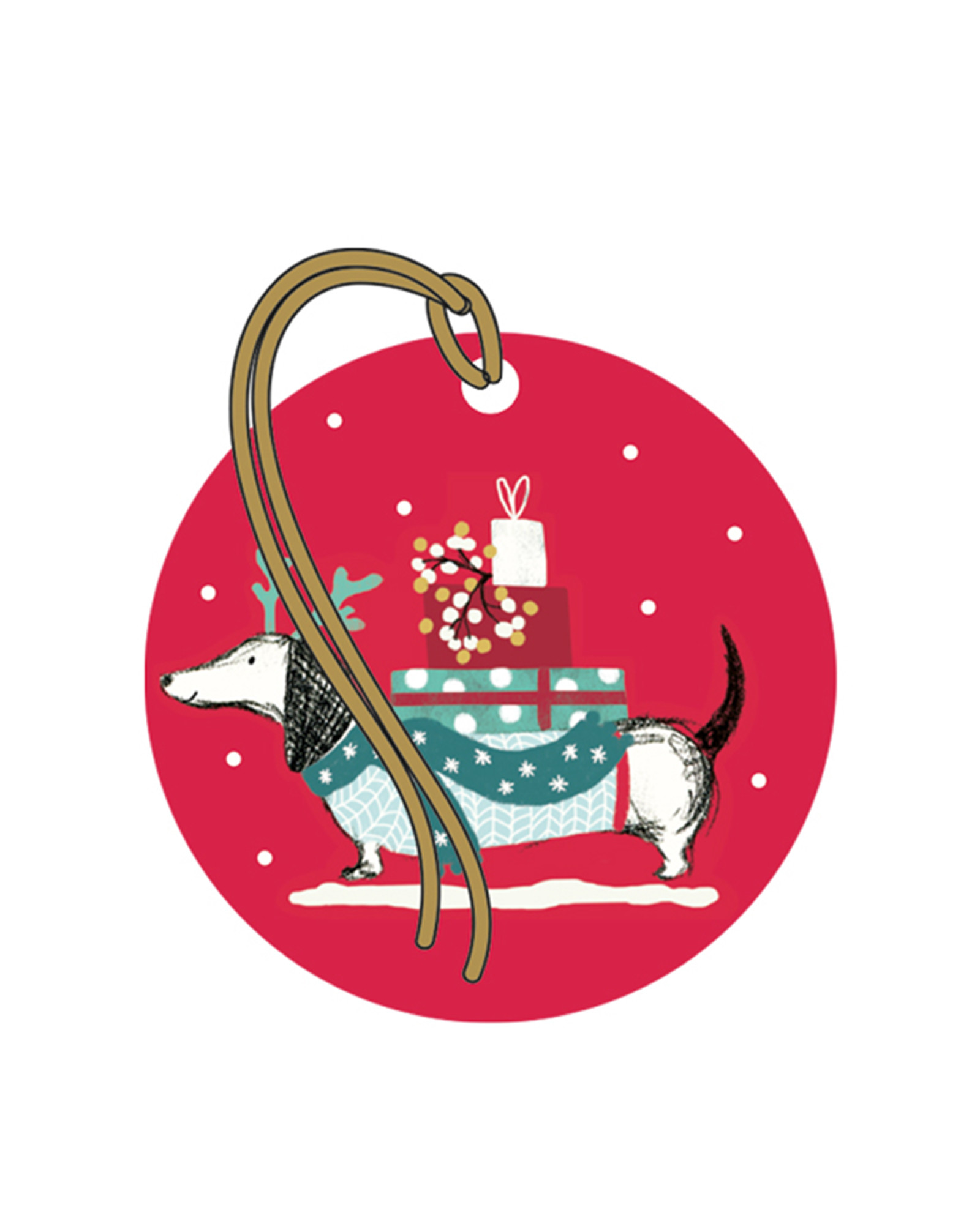 Sausage Dog Gift Tags Pack of Four | Oliver Bonas