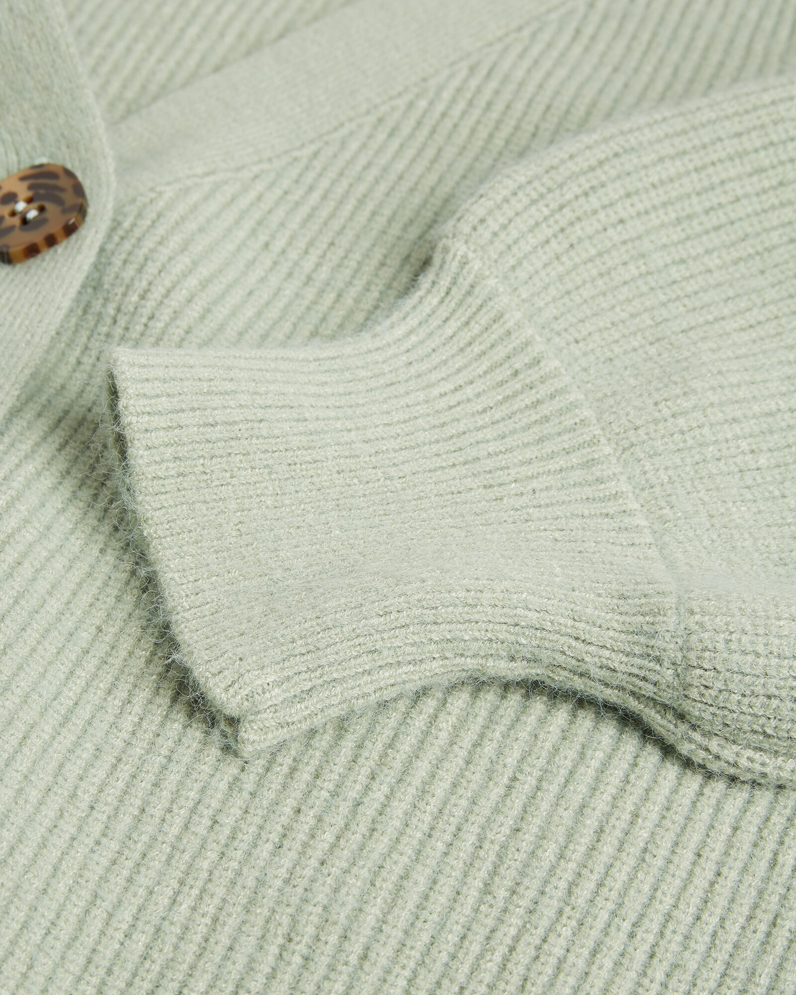 Button Through Sage Green Knitted Cardigan | Oliver Bonas