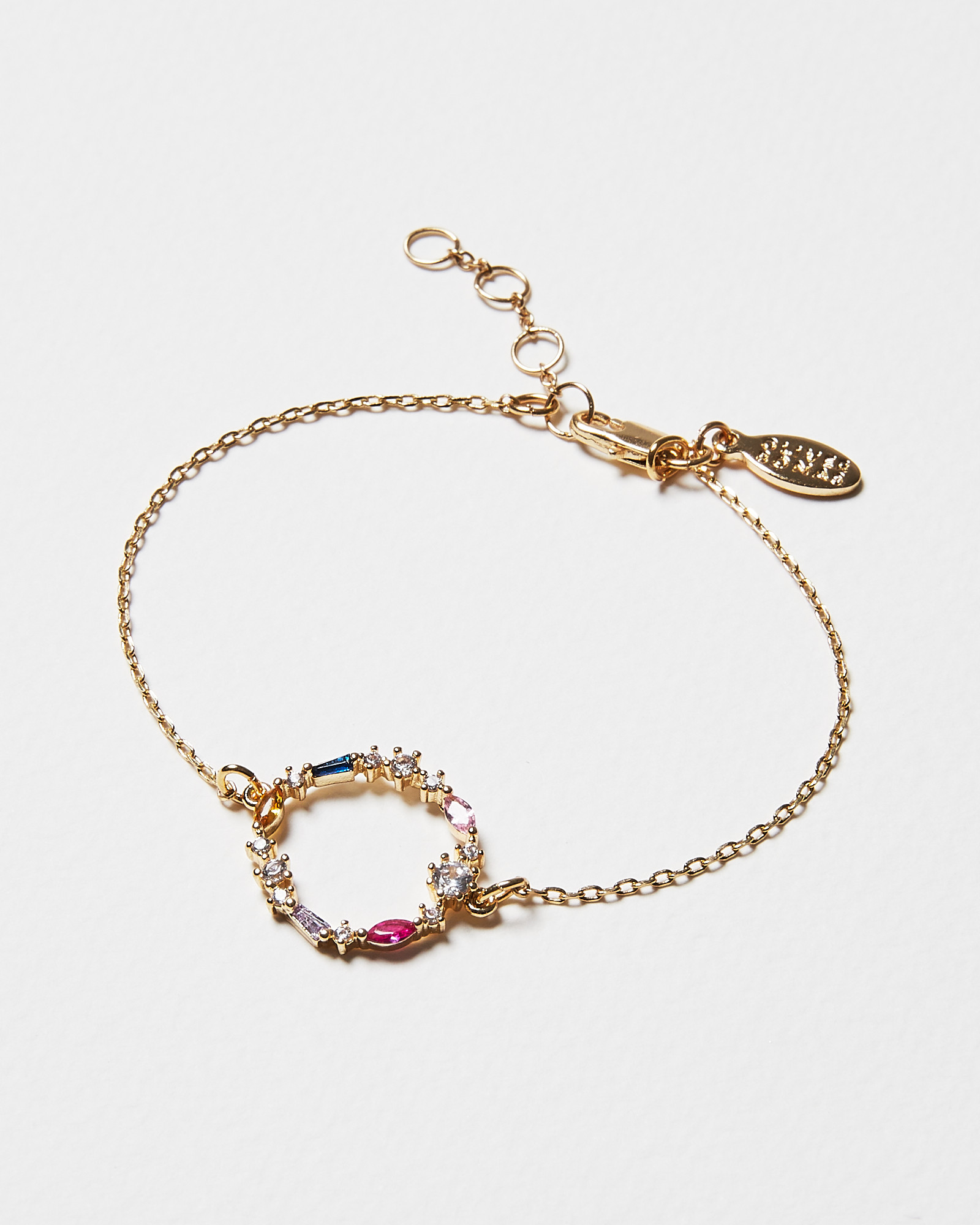 Jinx Loop & Gem Inlay Chain Bracelet | Oliver Bonas