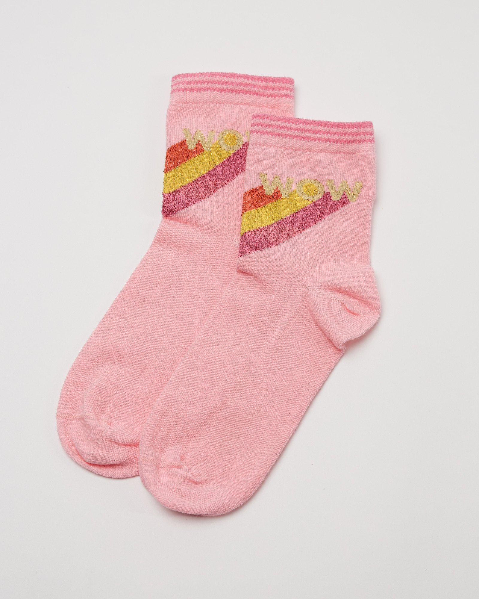 Wow Pink Ankle Socks | Oliver Bonas