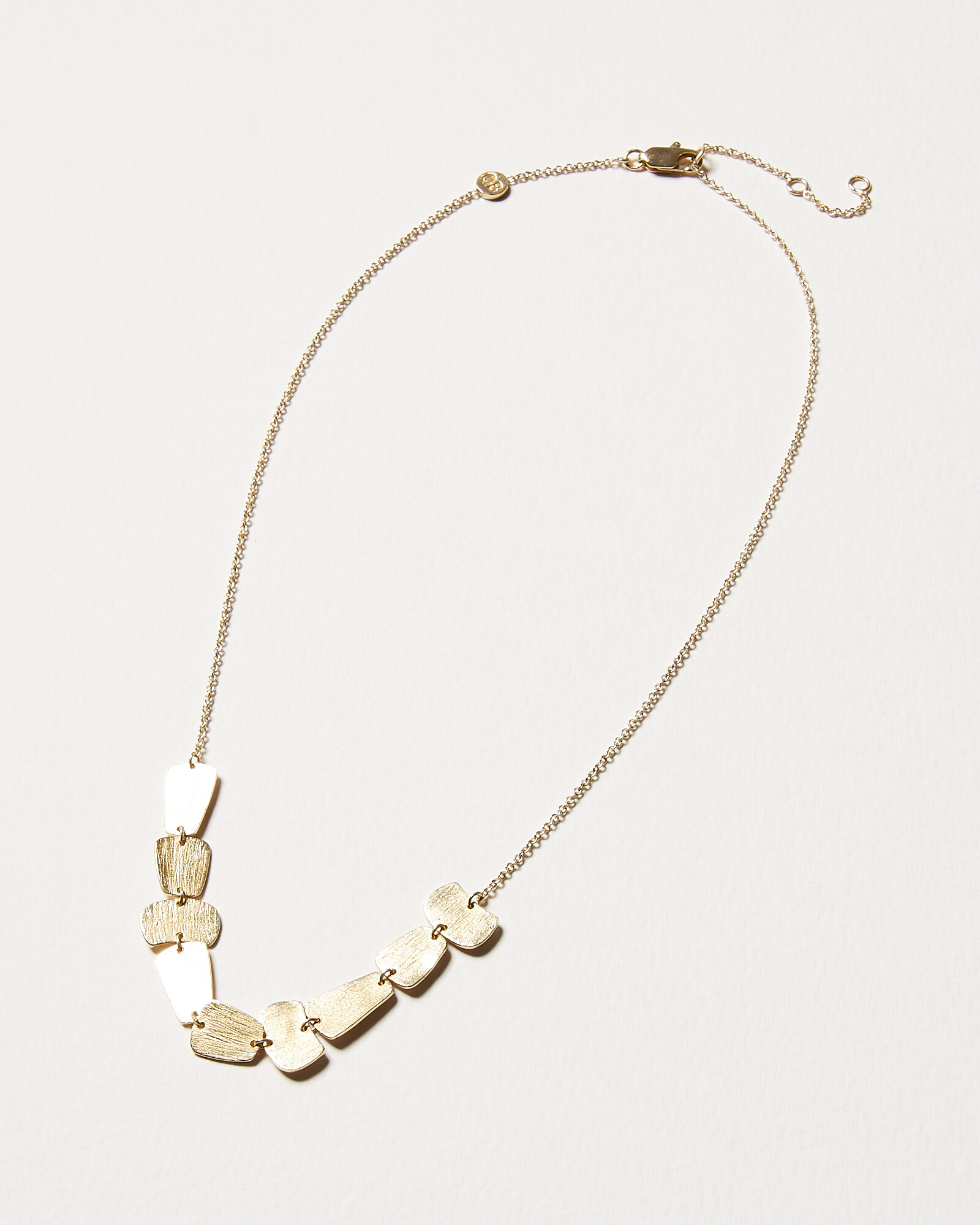 Jasper Brass Linked Shapes Collar Necklace | Oliver Bonas