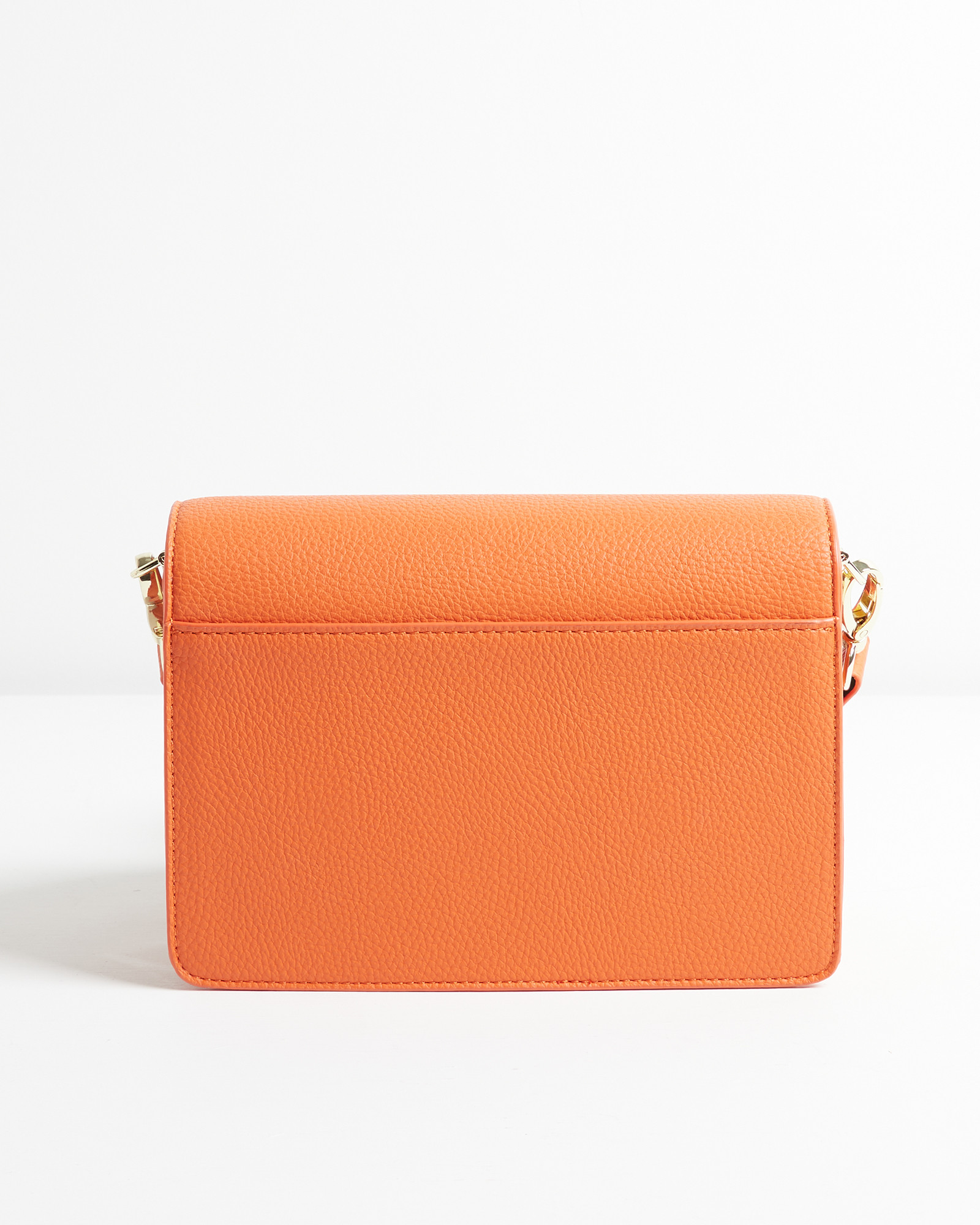 Alisa Pop Orange Saddle Crossbody Bag | Oliver Bonas