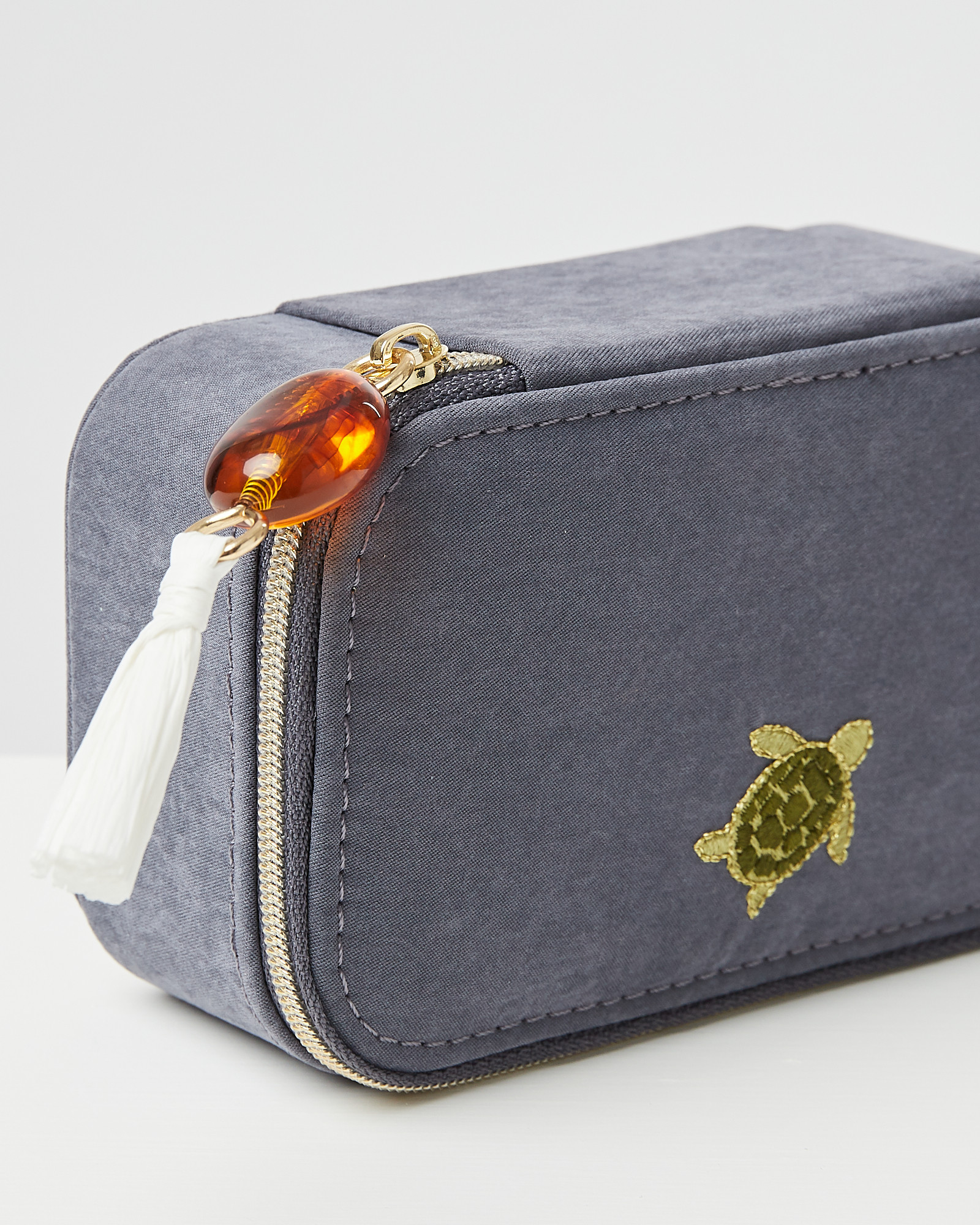 Turtle Blue Rectangular Travel Jewellery Box | Oliver Bonas