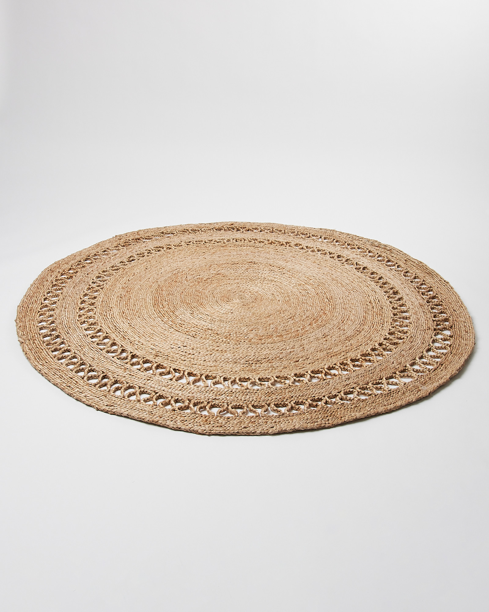 Jute Natural Brown Round Floor Mat | Oliver Bonas