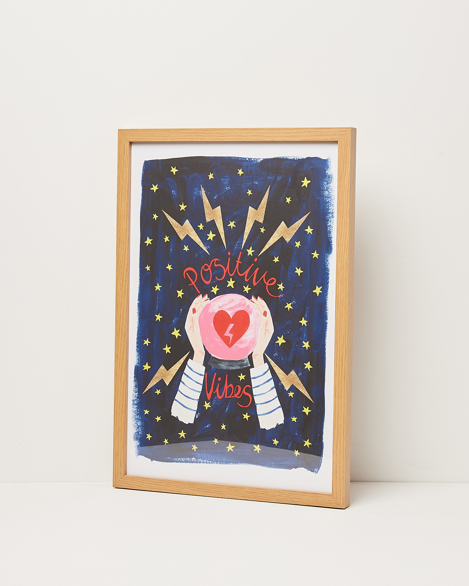 Positive Vibes Framed Wall Art | Oliver Bonas