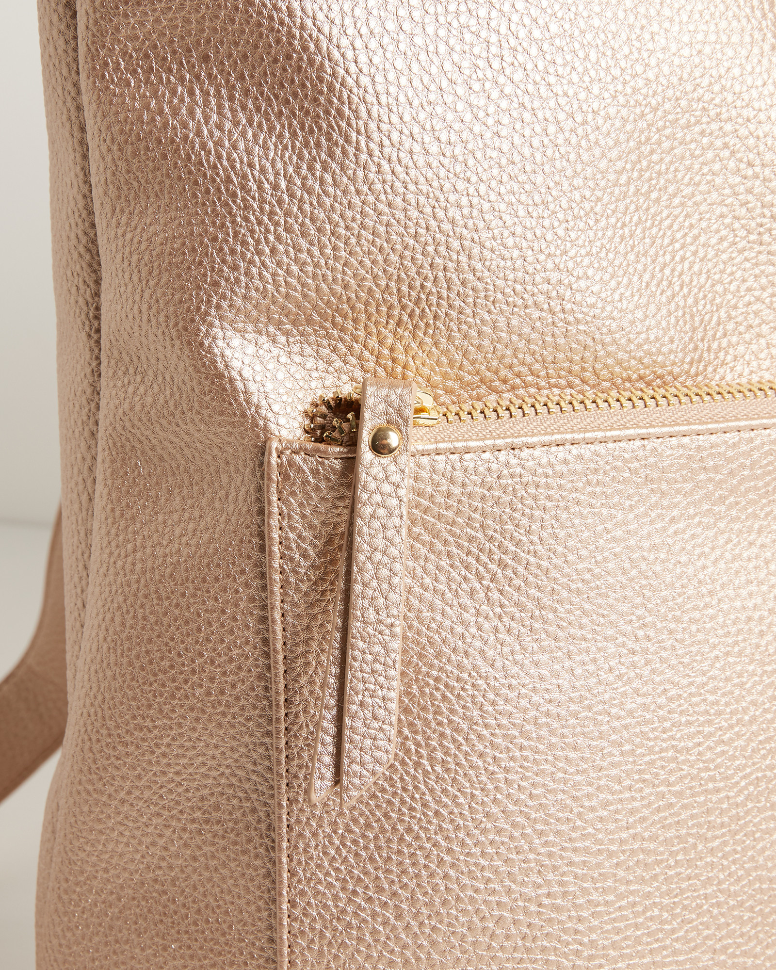 Baden Metallic Gold Rectangular Backpack | Oliver Bonas