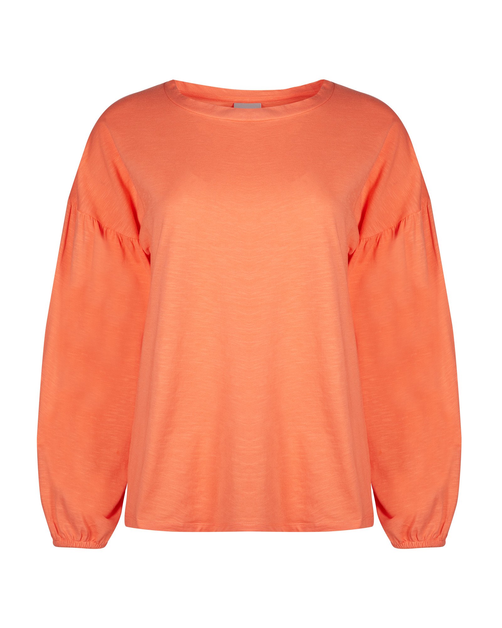 Gathered Cuff Orange Jersey Sweatshirt | Oliver Bonas