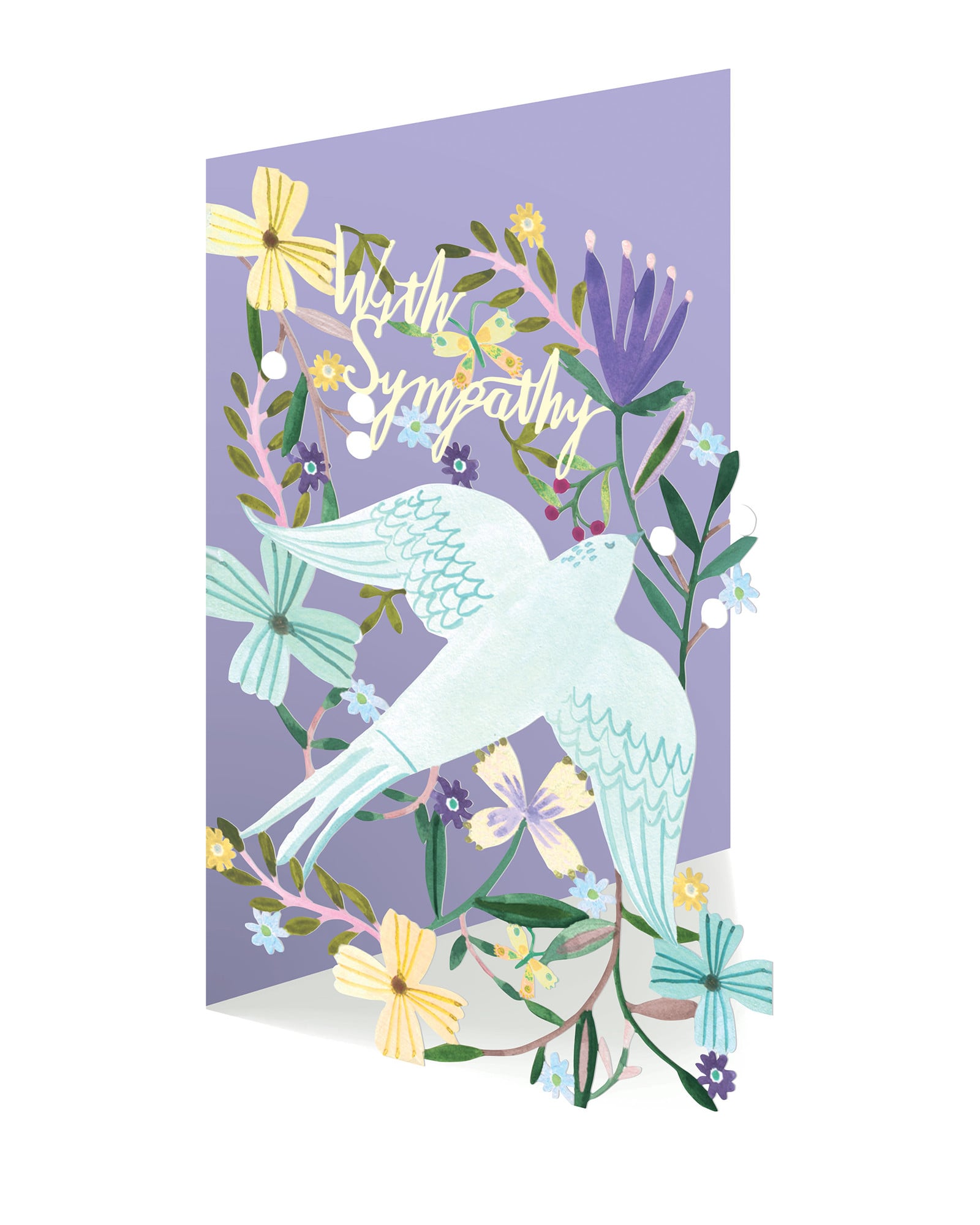 With Sympathy Dove Sympathy Card | Oliver Bonas
