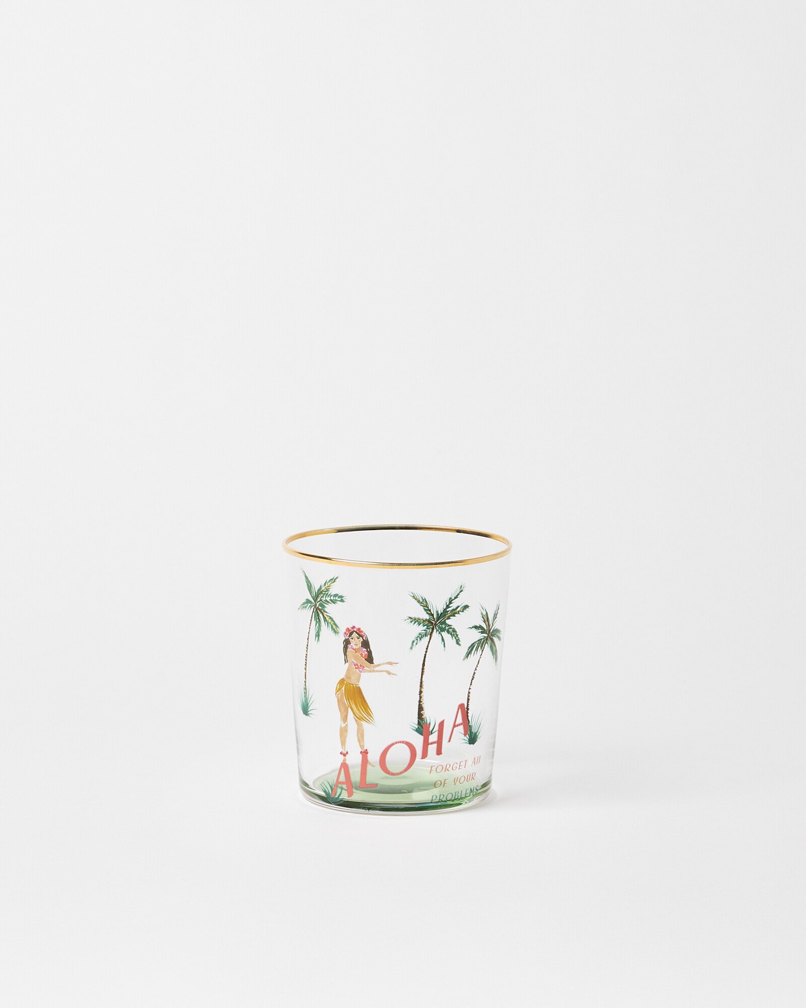 Aloha Clear Glass Tumbler | Oliver Bonas