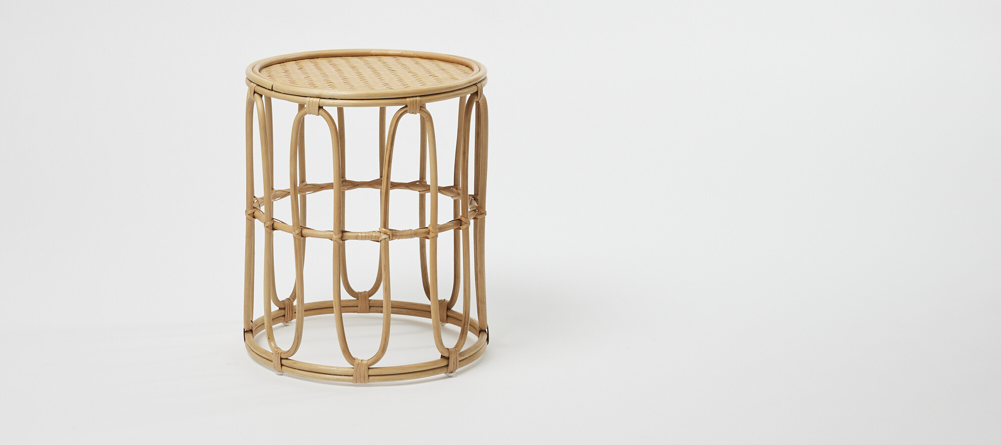 Bali Natural Rattan Side Table | Oliver Bonas