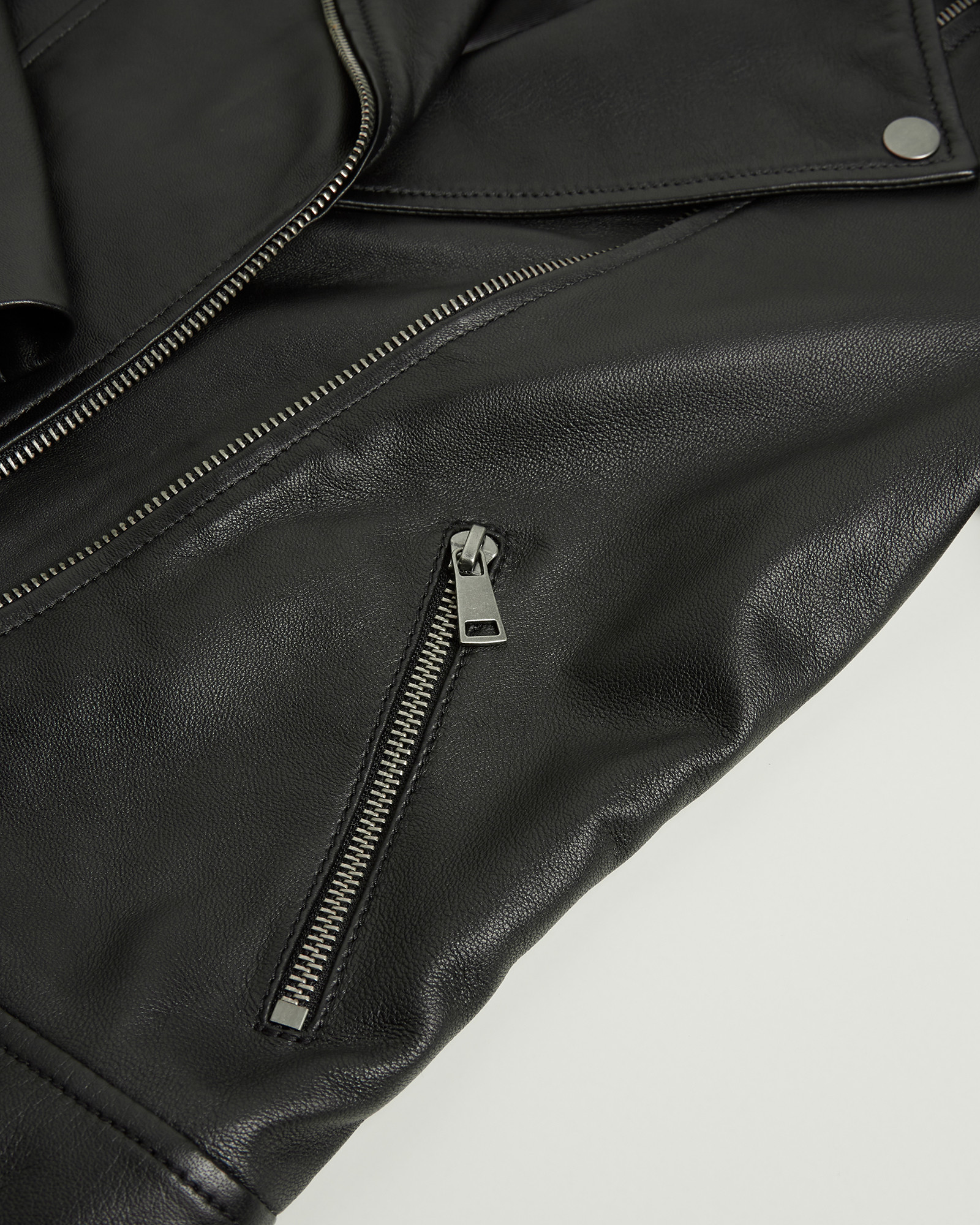 Lab London Black Leather Biker Jacket | Oliver Bonas
