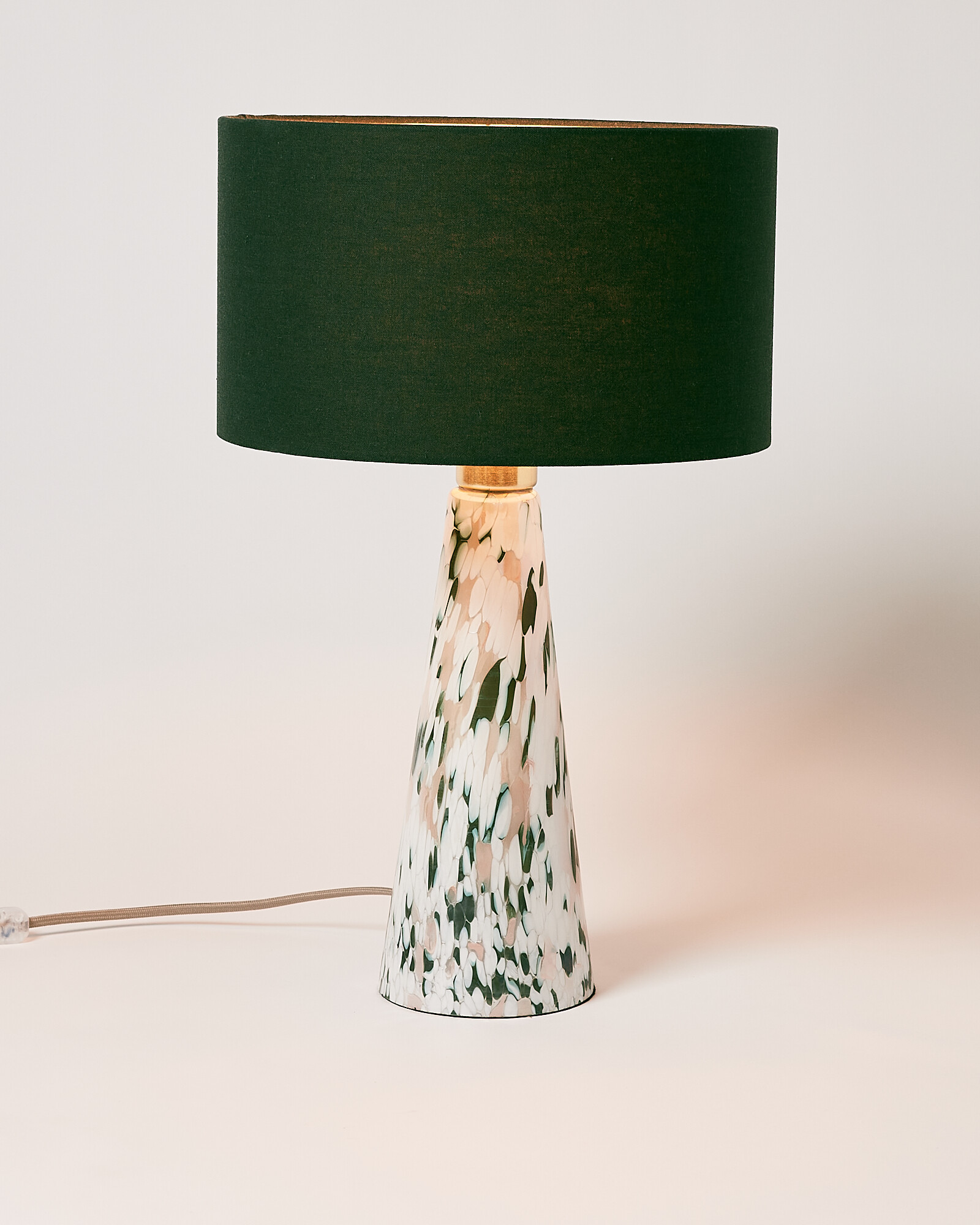 Green Glass Table & Desk Lamp Large | Oliver Bonas