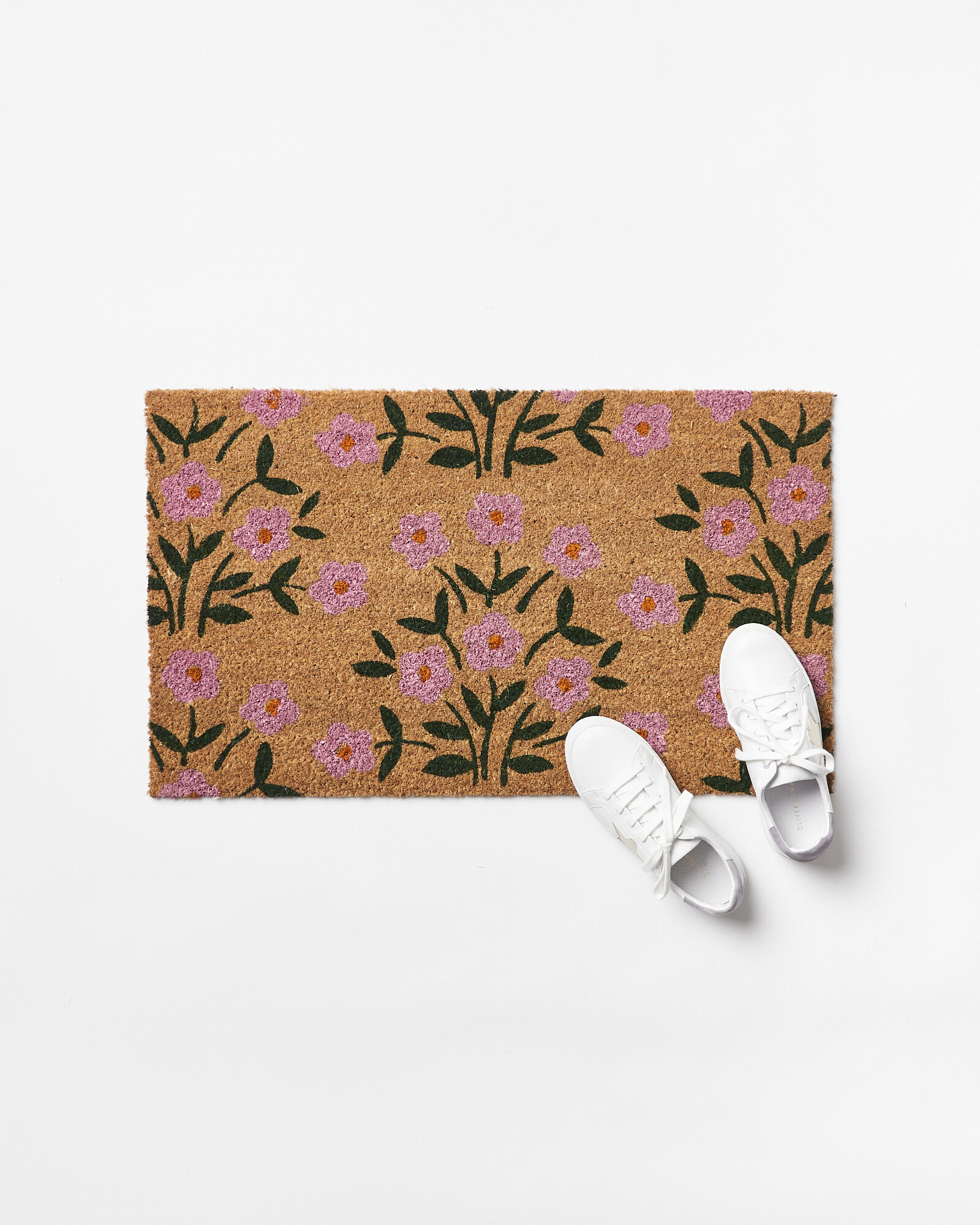 Floral Pink Doormat | Oliver Bonas