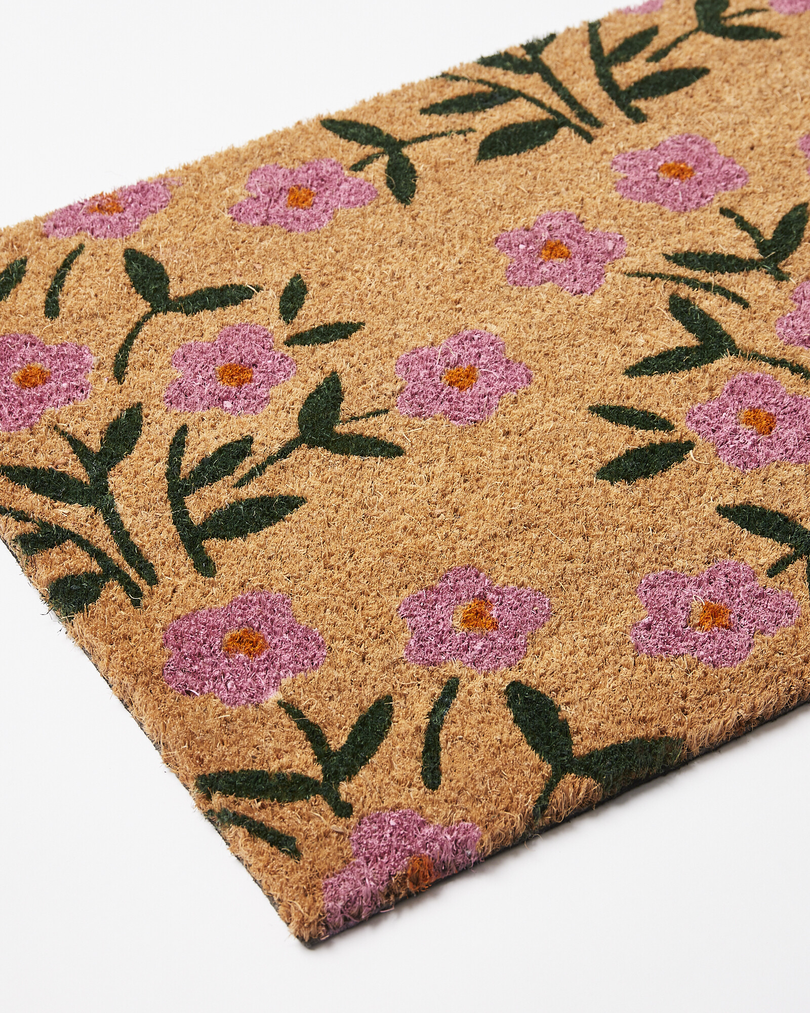 Floral Pink Doormat | Oliver Bonas