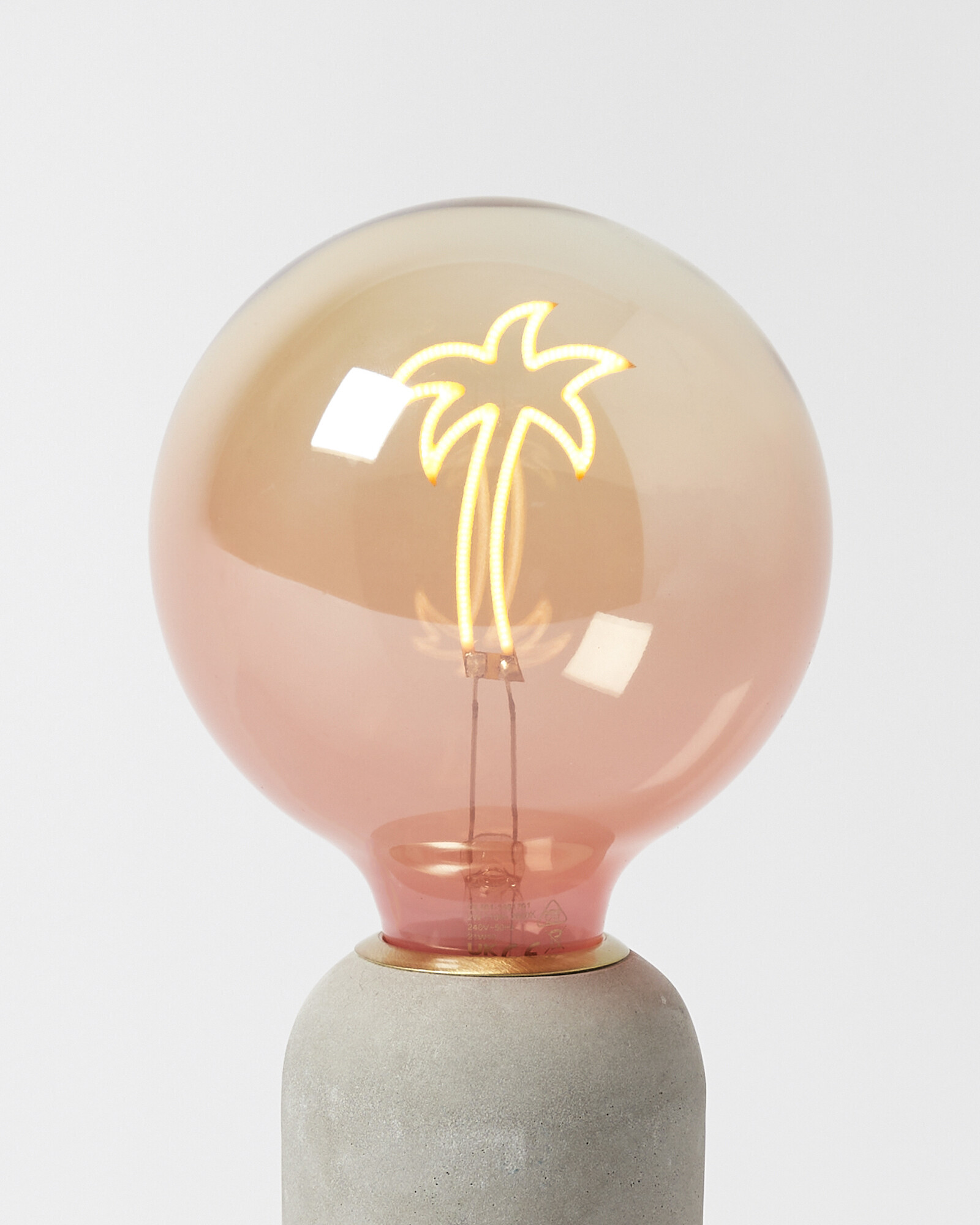 Palm Paradise Pink E27 2W LED Light Bulb | Oliver Bonas